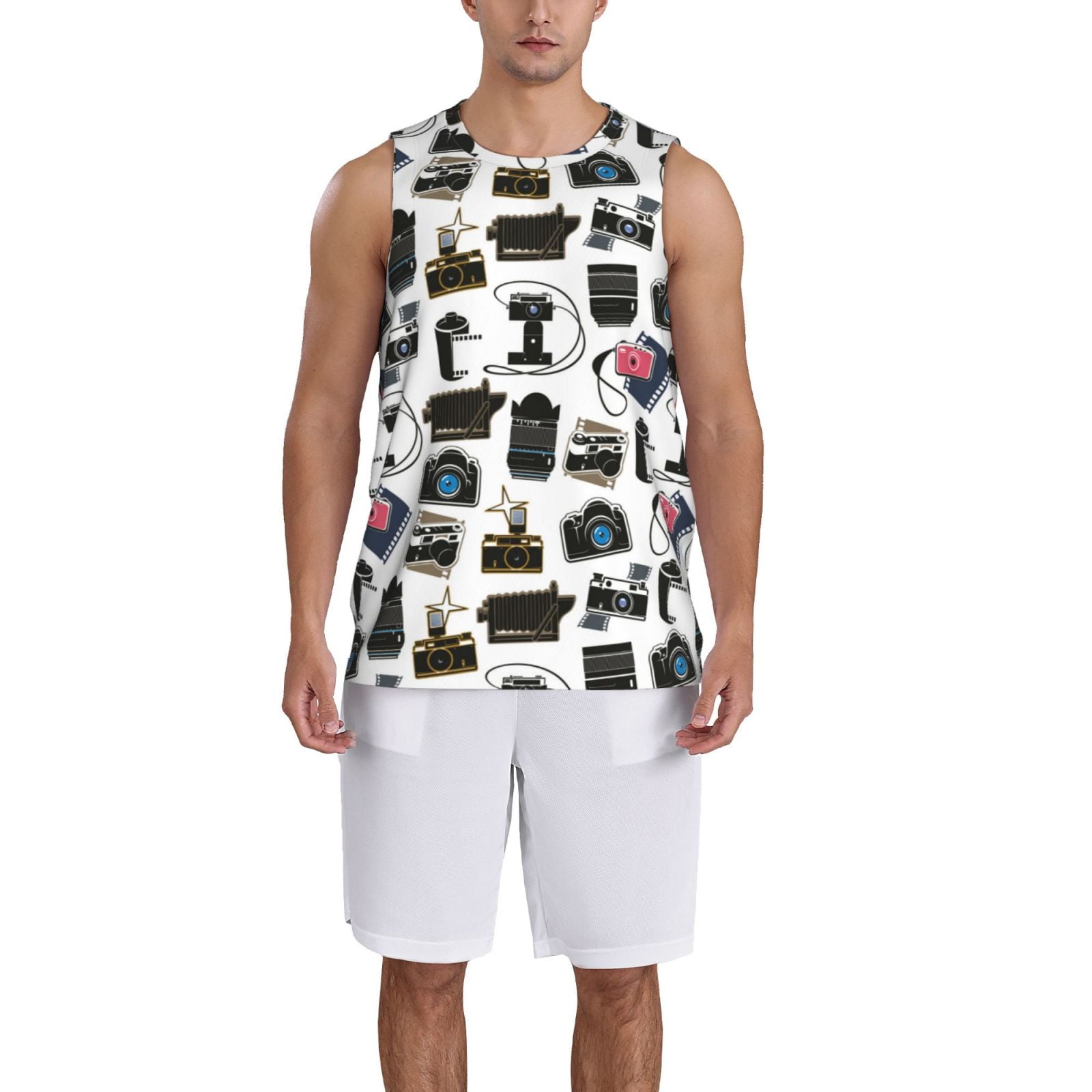 Zeuib Cool Camera Jersey Shirt for Men,Mesh Athletic Practice Sports ...