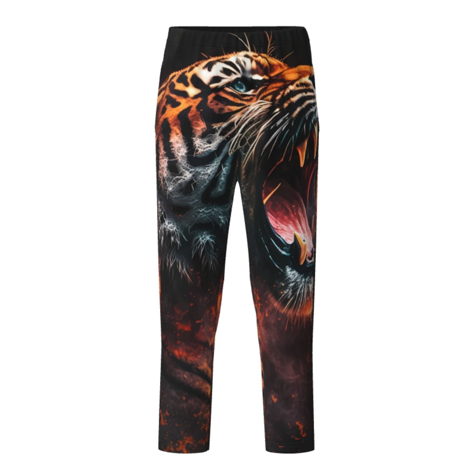 Zeuib Cool Tiger Print Pajama Pants for Girls Boys,PJ Bottoms for Kids ...