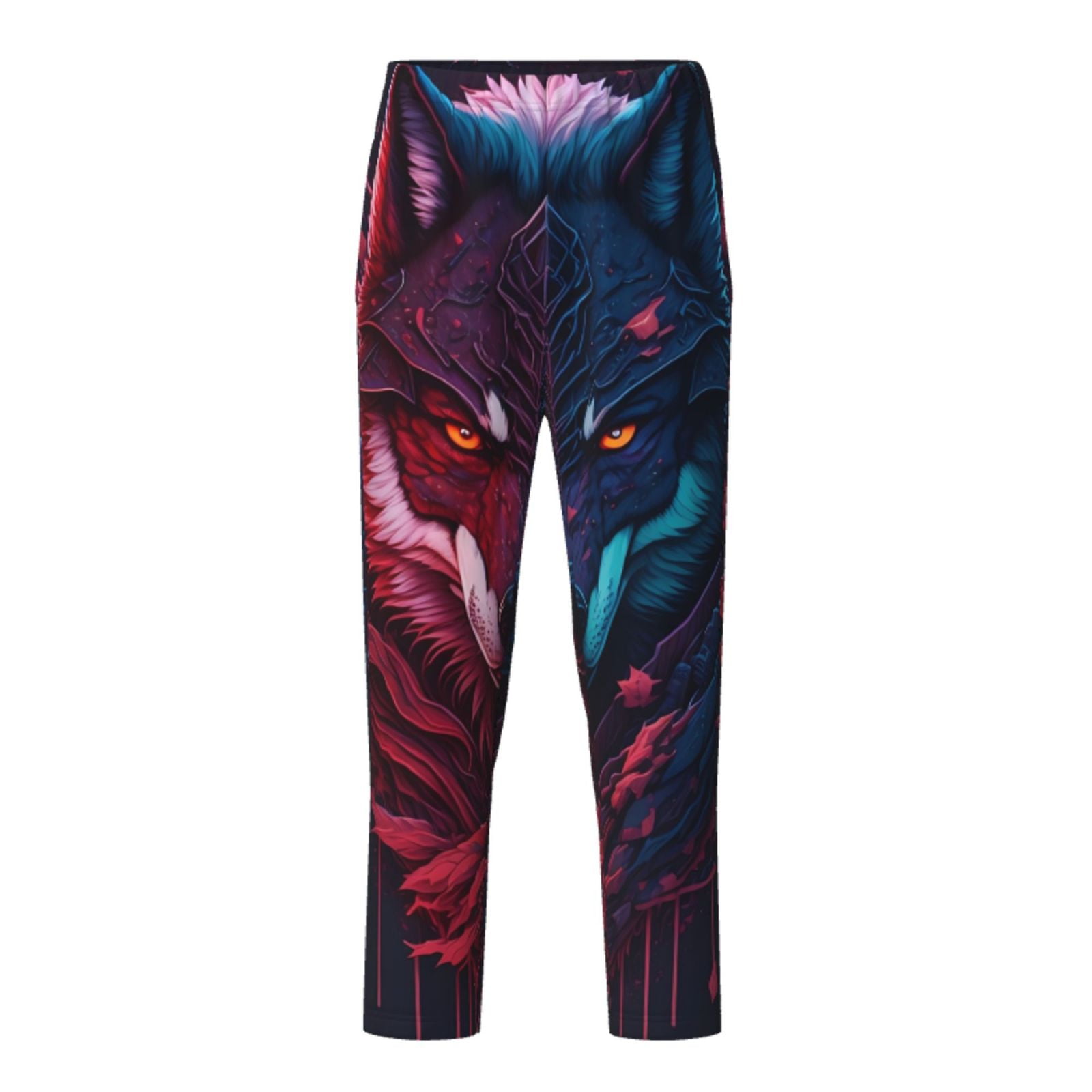 Zeuib Cool Wolf Head Print Pajama Pants for Girls Boys,PJ Bottoms for ...