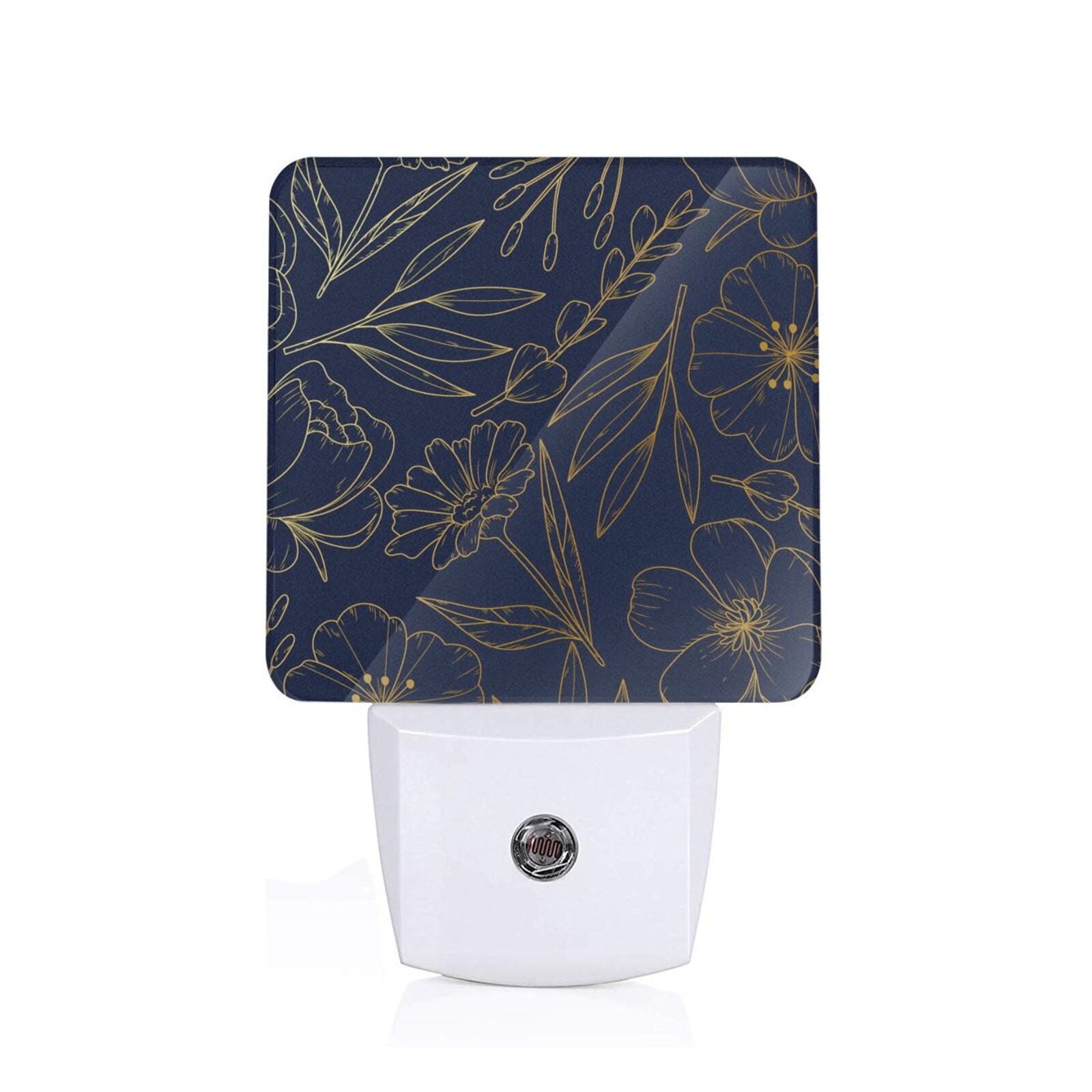 Zeuib Copper-Gold Gloss Outline Flower LED Night Light,Plug in Night ...