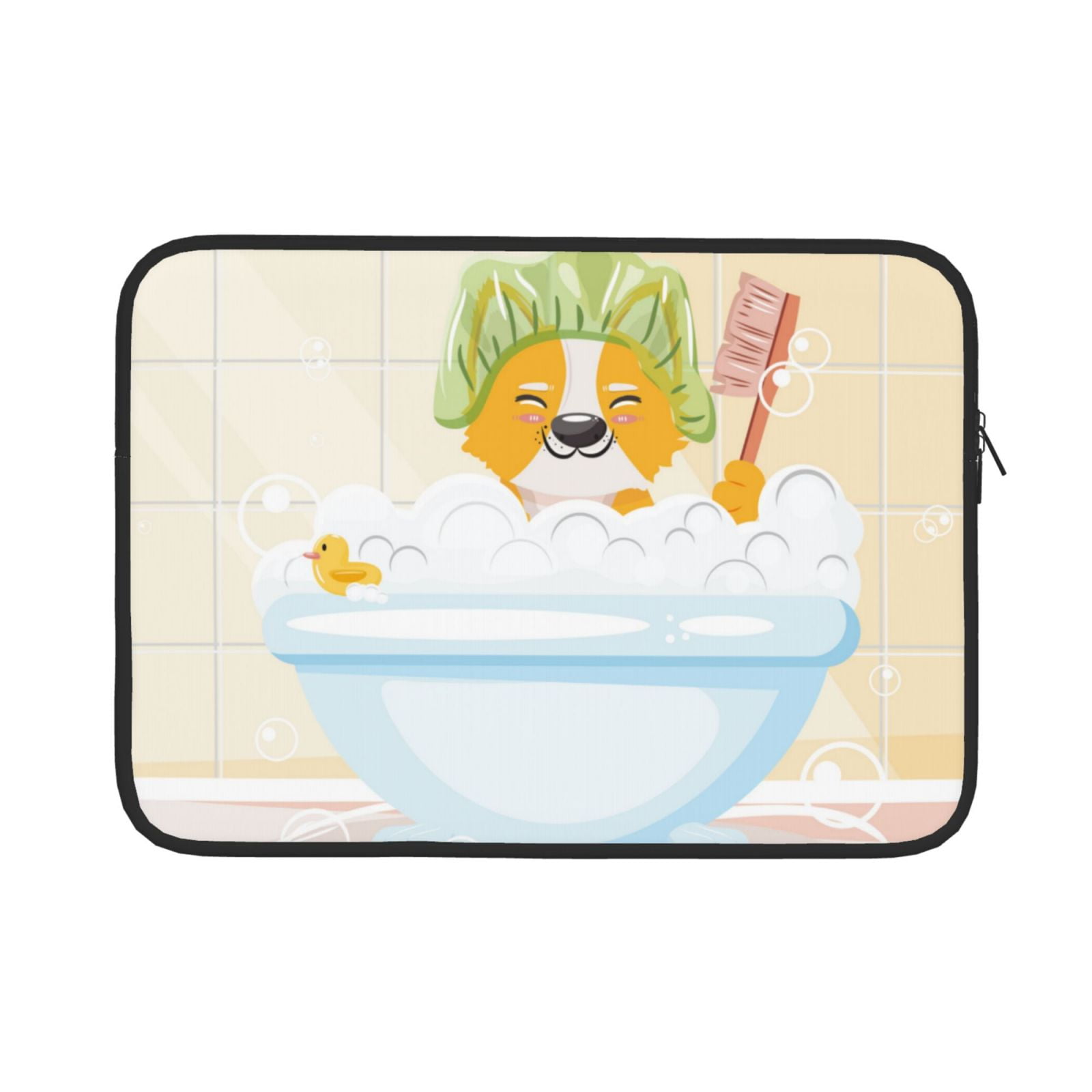 Zeuib Corgi In The Shower Cap Bathing Laptop Bag: Optimal Protection ...