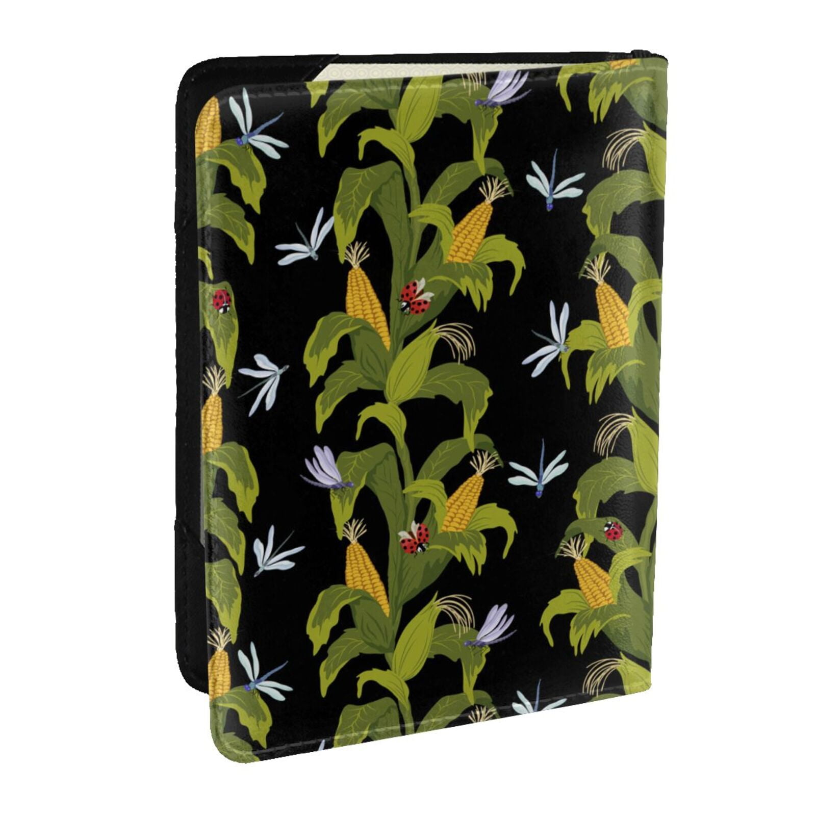 Zeuib Corn And Dragonflies Premium Eco-Leather Passport Holder Wallet ...