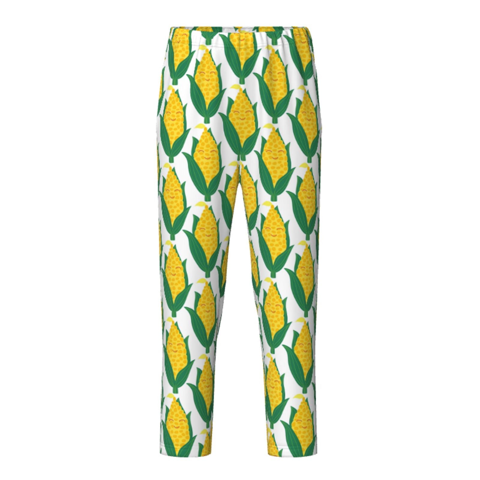 Zeuib Corn Cob Print Pajama Pants for Girls Boys,PJ Bottoms for Kids ...