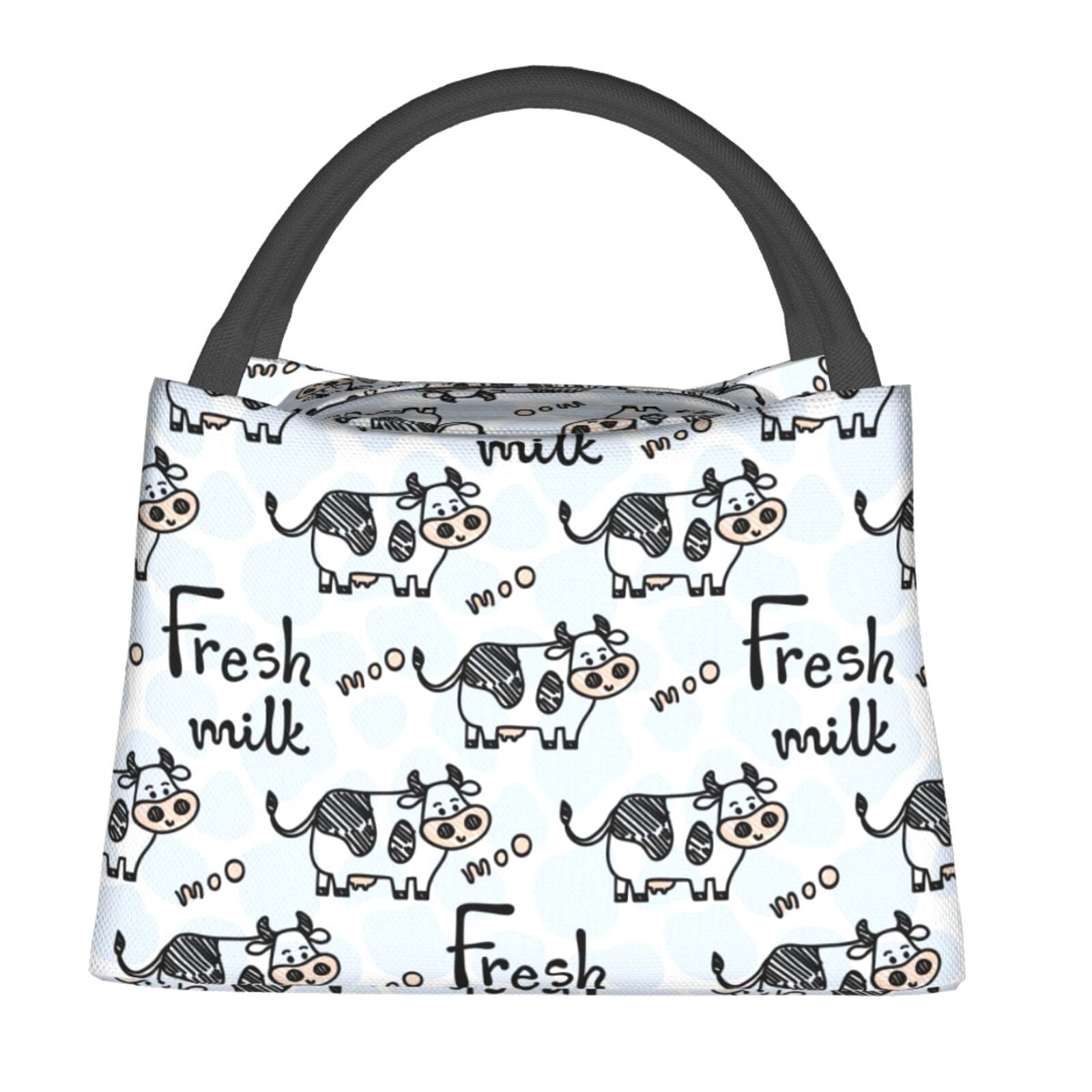 Zeuib Cow With Fresh Milk Lunch Bag,Collapsible Cooler Bag Insulated ...
