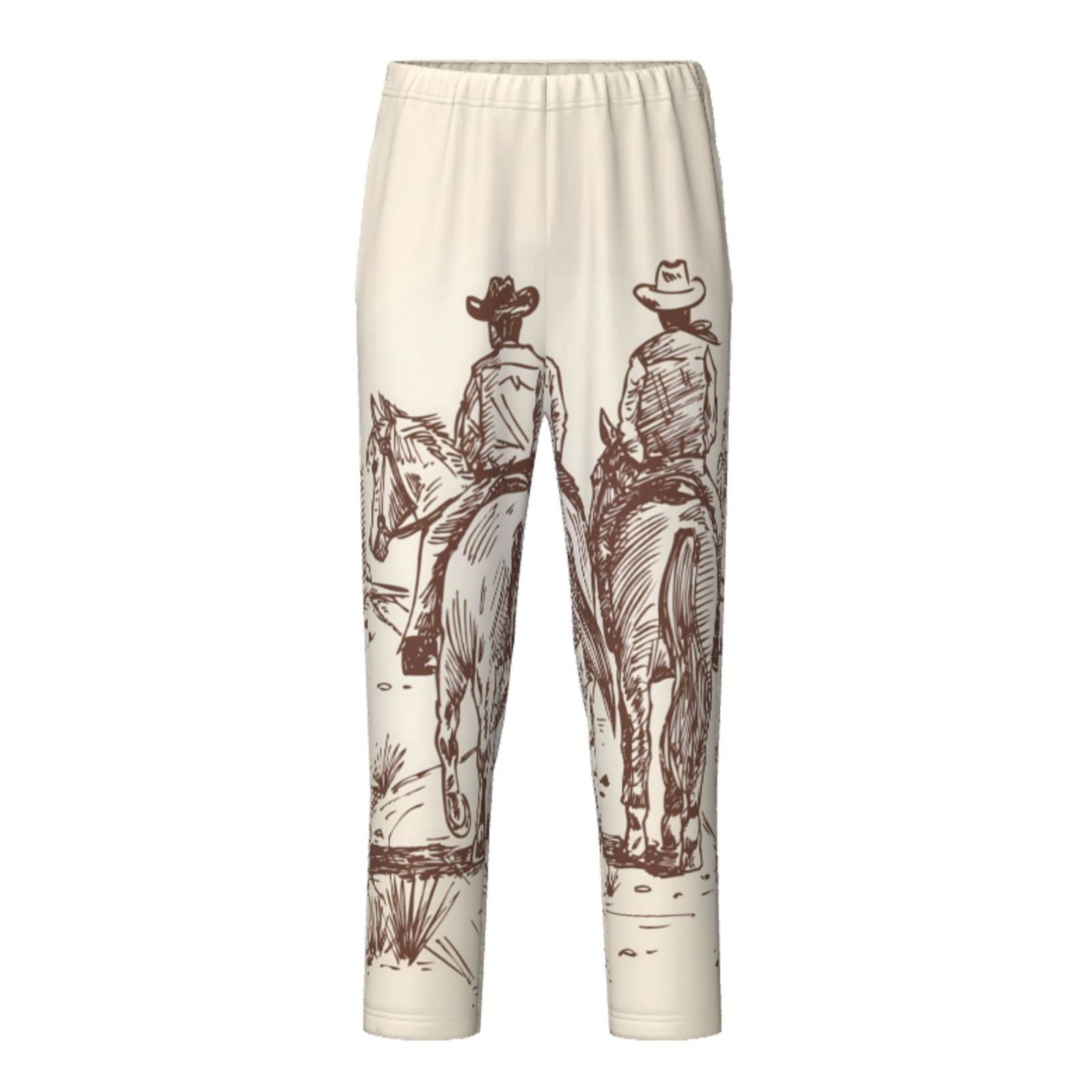 Zeuib Cowboys Riding Horses Print Pajama Pants for Girls Boys,PJ ...