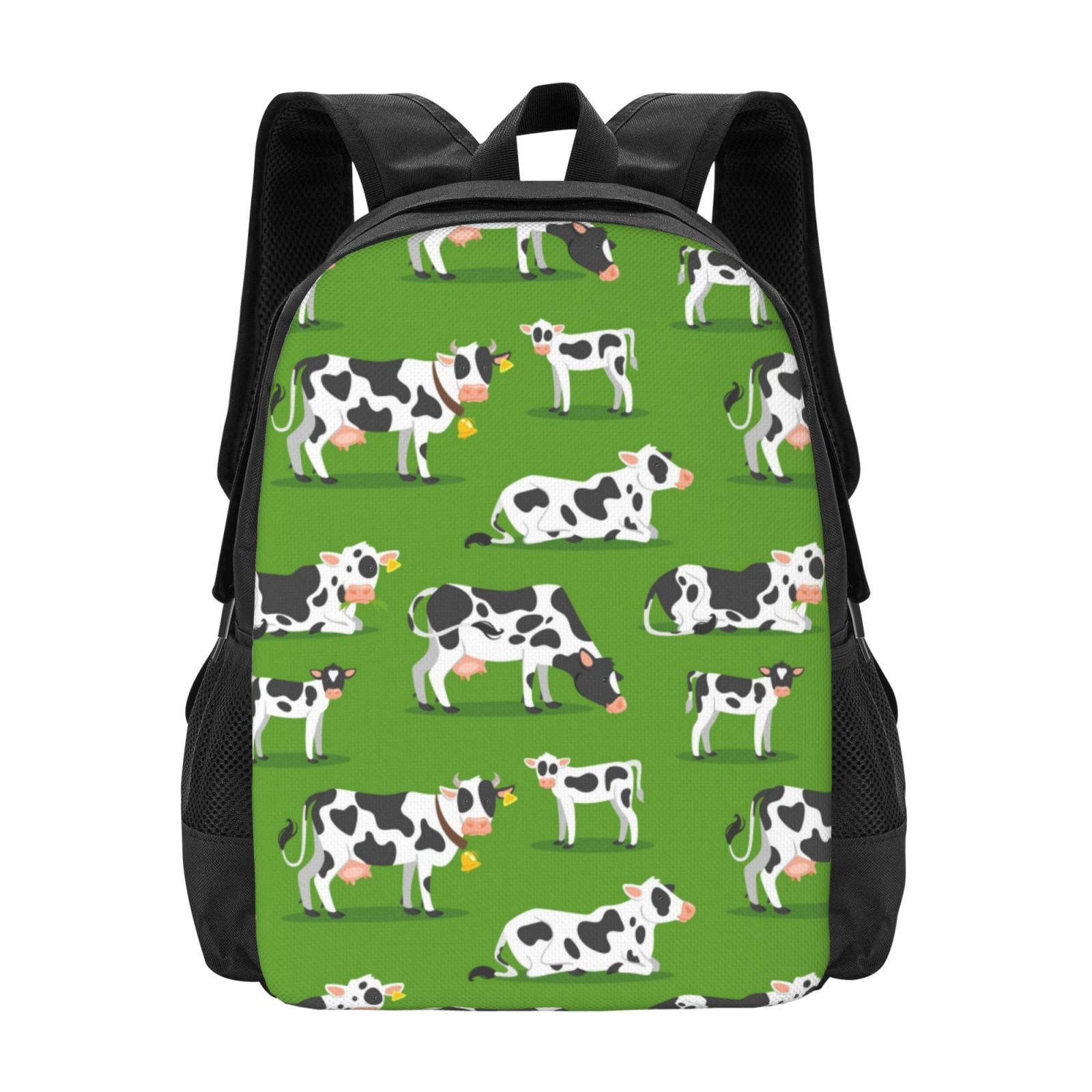 Zeuib Cows With Calfs Green Stylish and Lightweight Backpack: Perfect ...