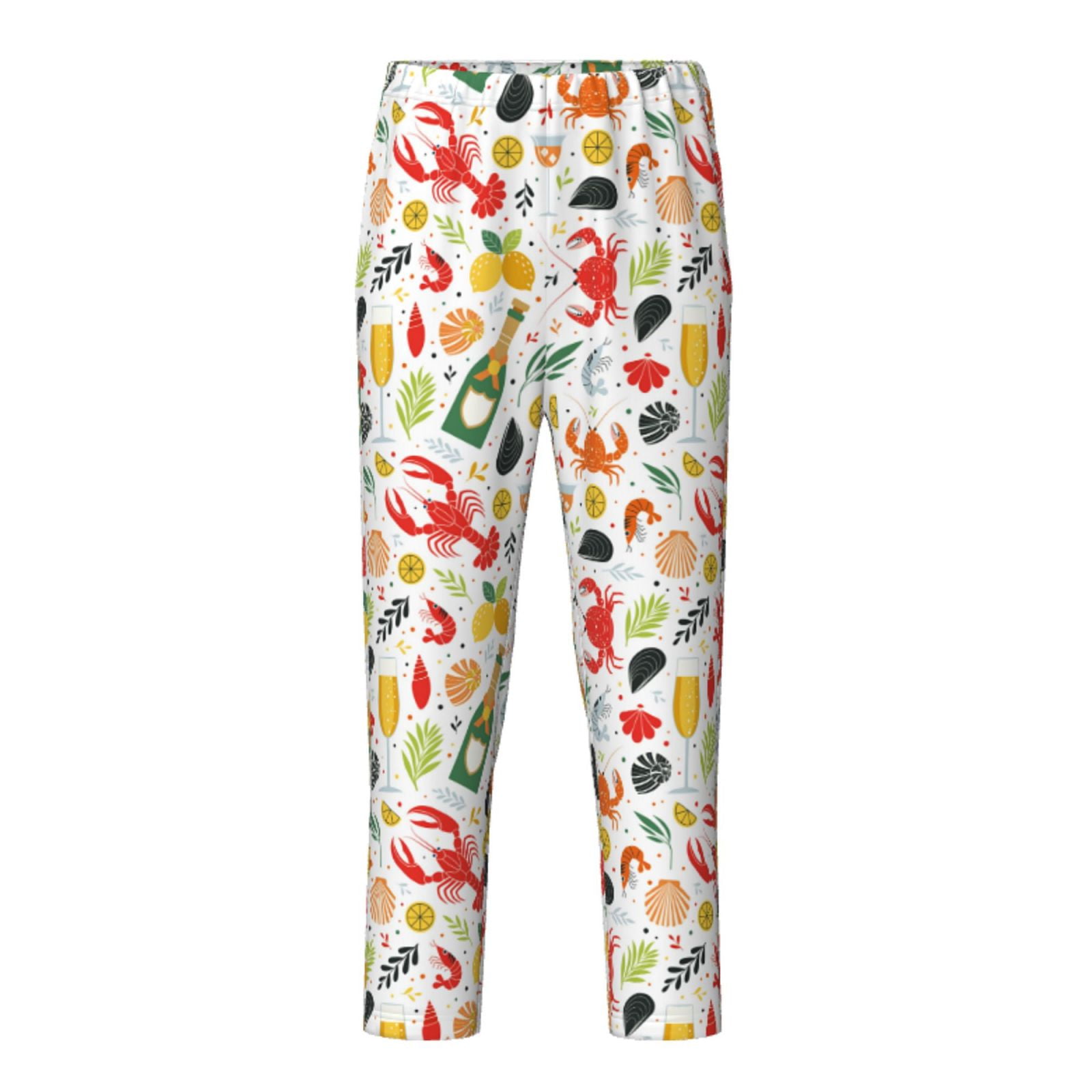 Zeuib Crabs Shrimps Print Pajama Pants for Girls Boys,PJ Bottoms for ...