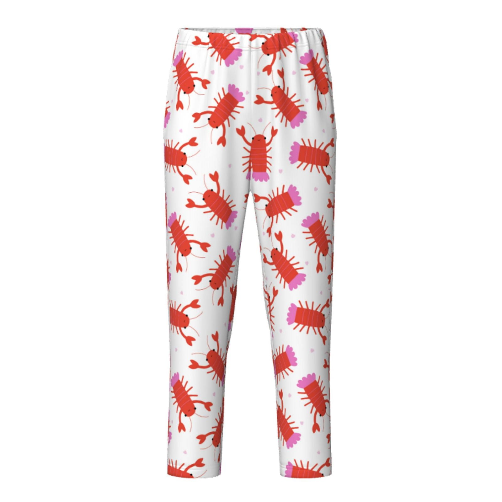 Zeuib Crayfish And Hearts Print Pajama Pants for Girls Boys,PJ Bottoms ...