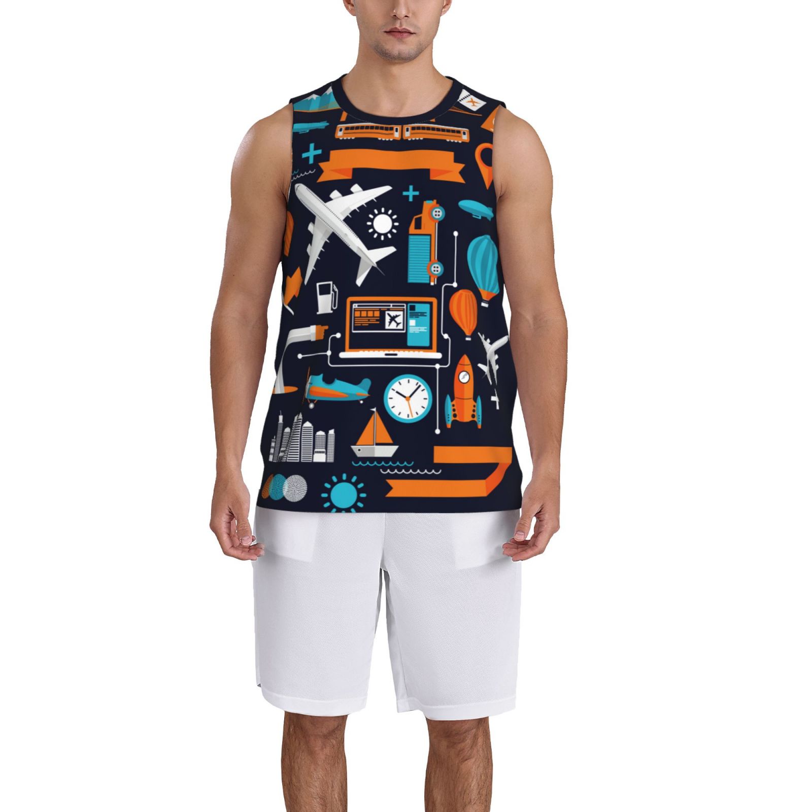 Zeuib Creative Transport Jersey Shirt for Men,Mesh Athletic Practice ...