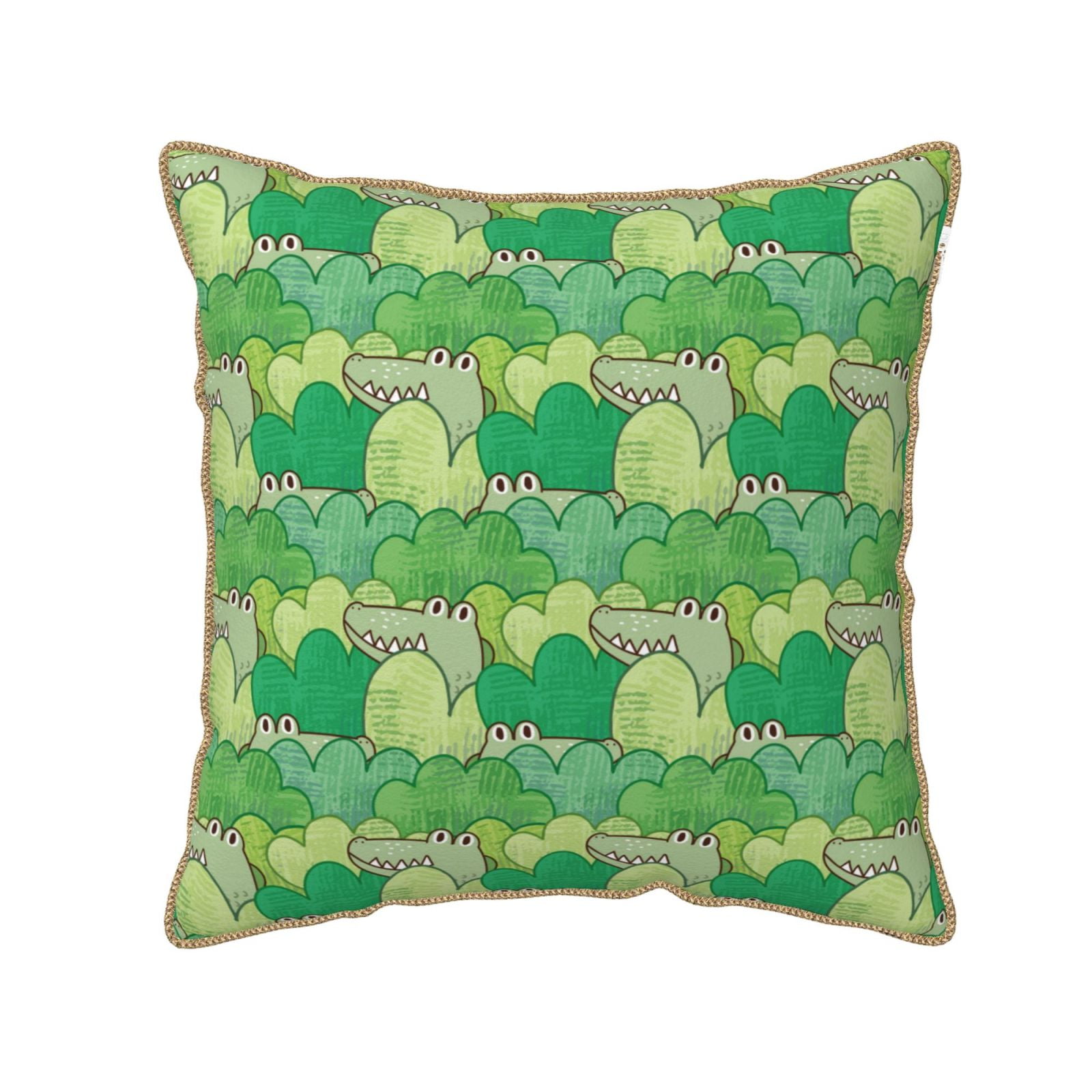 Zeuib Crocodile And Bush Print Decorative Throw Pillow Covers,Cushion ...