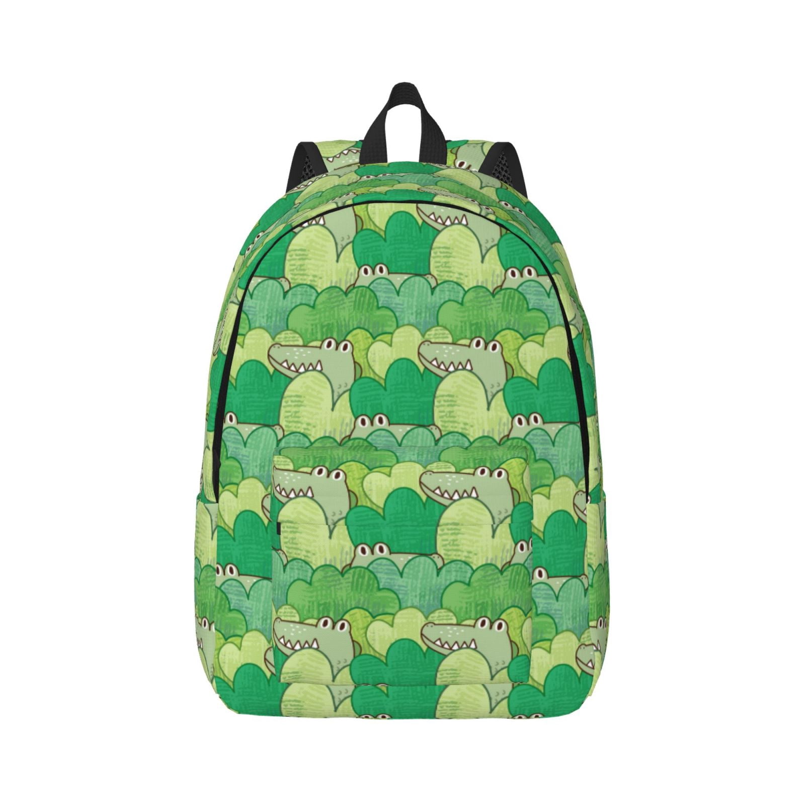 Zeuib Crocodile And Bush Stylish and Durable Canvas Backpack: Perfect ...