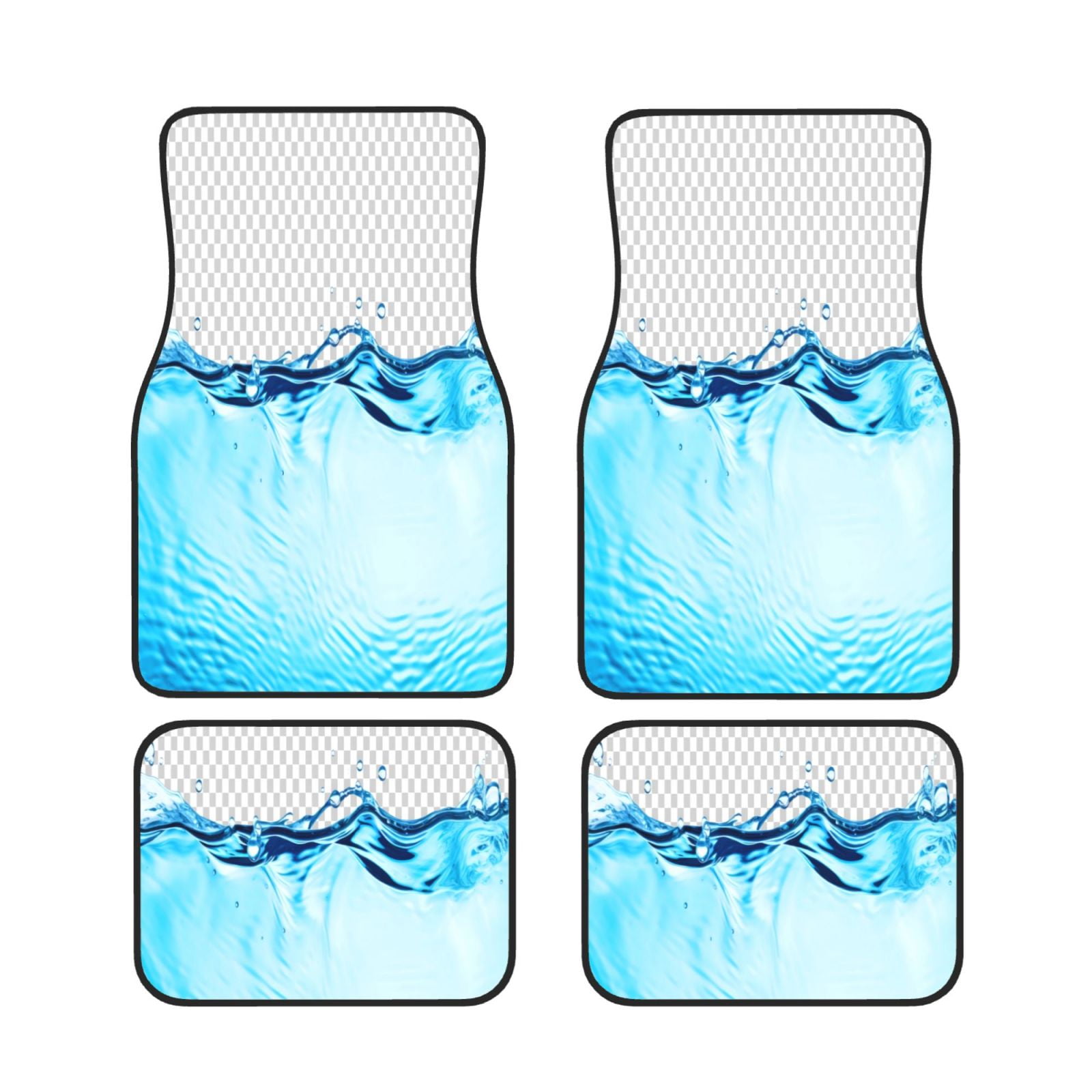 Zeuib Crystal Clear Water Splash Print Waterproof Universal Fit Car ...