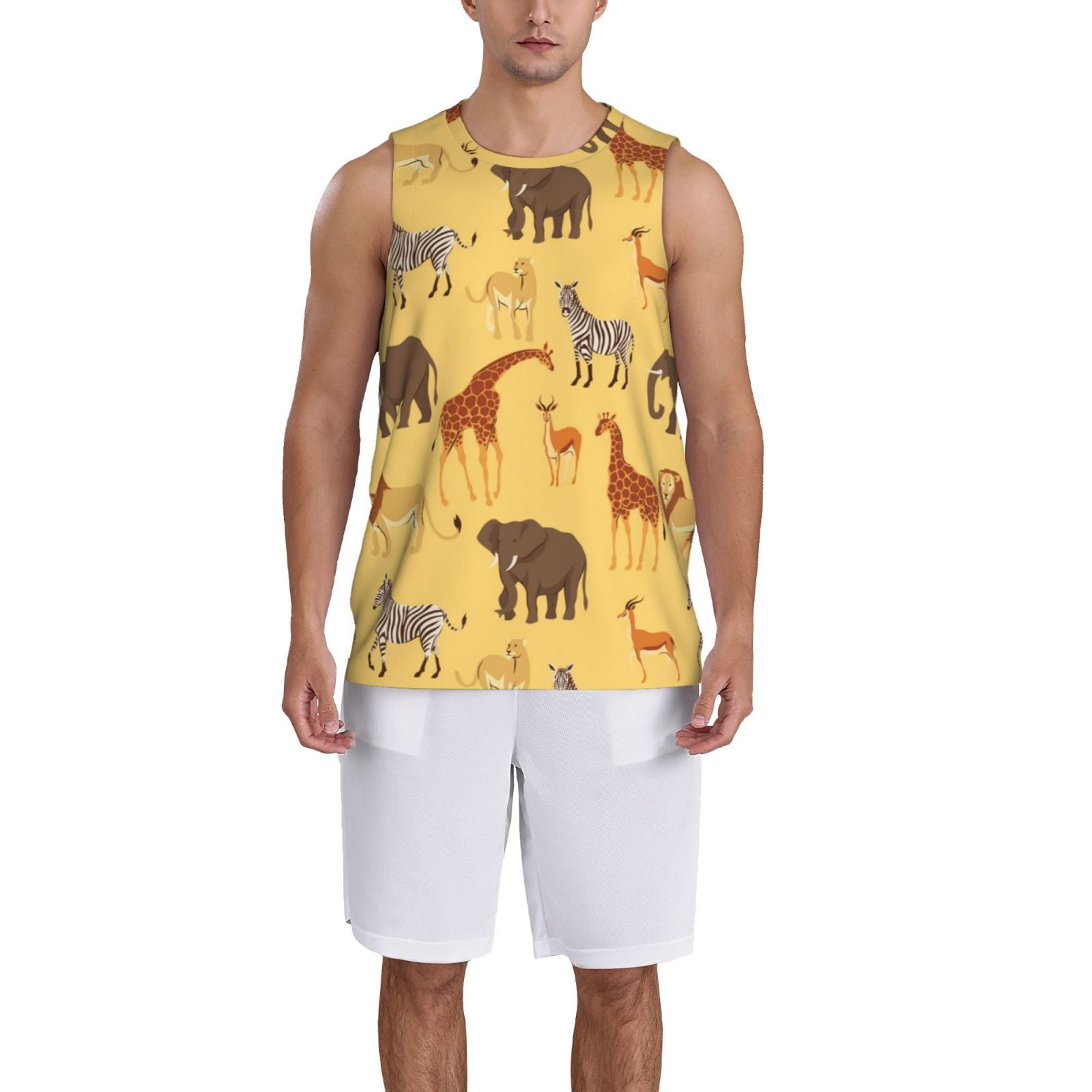 Zeuib Cute Animals Jersey Shirt for Men,Mesh Athletic Practice Sports ...