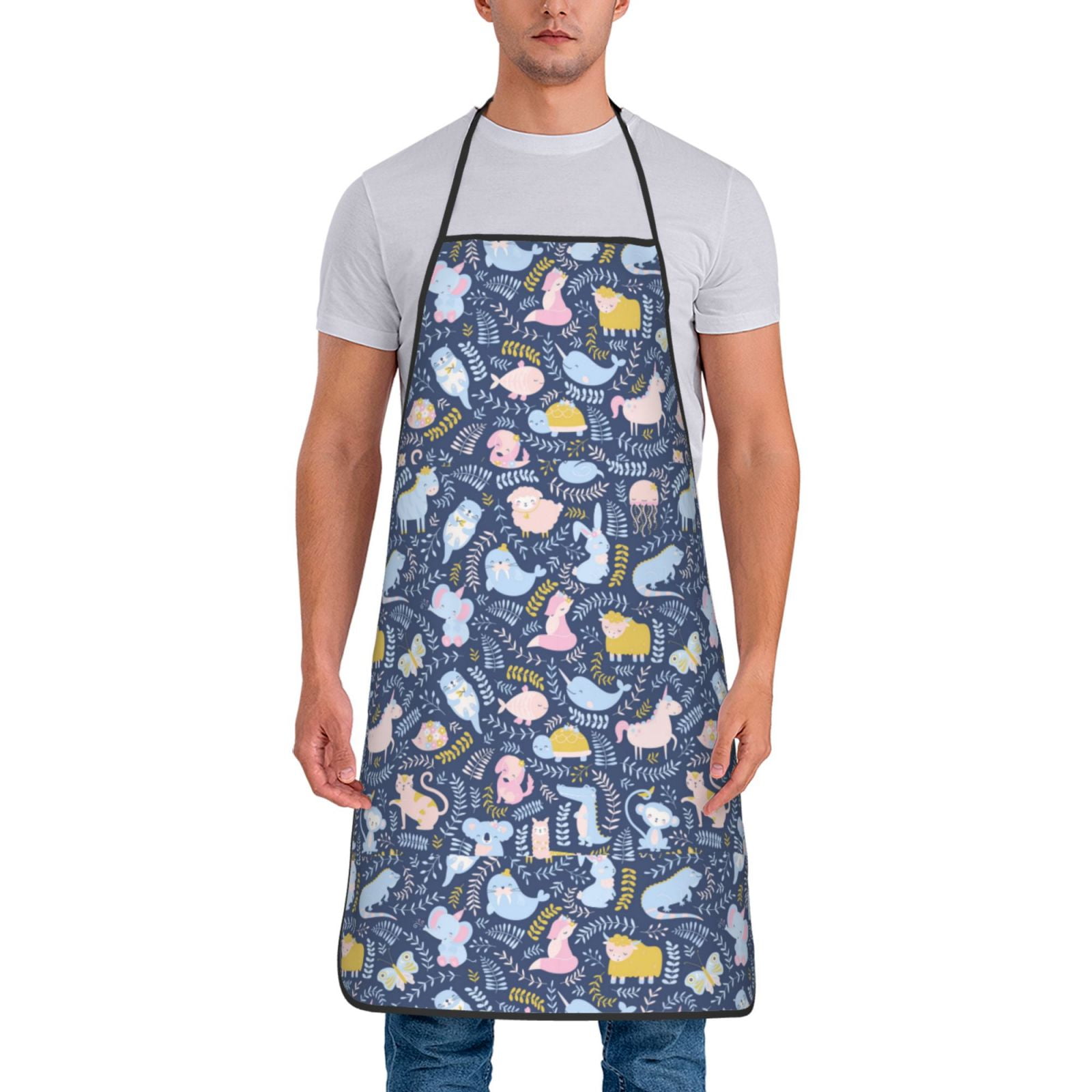 Zeuib Cute Baby Animals Print Unisex Waterproof Aprons ,Cooking Aprons ...
