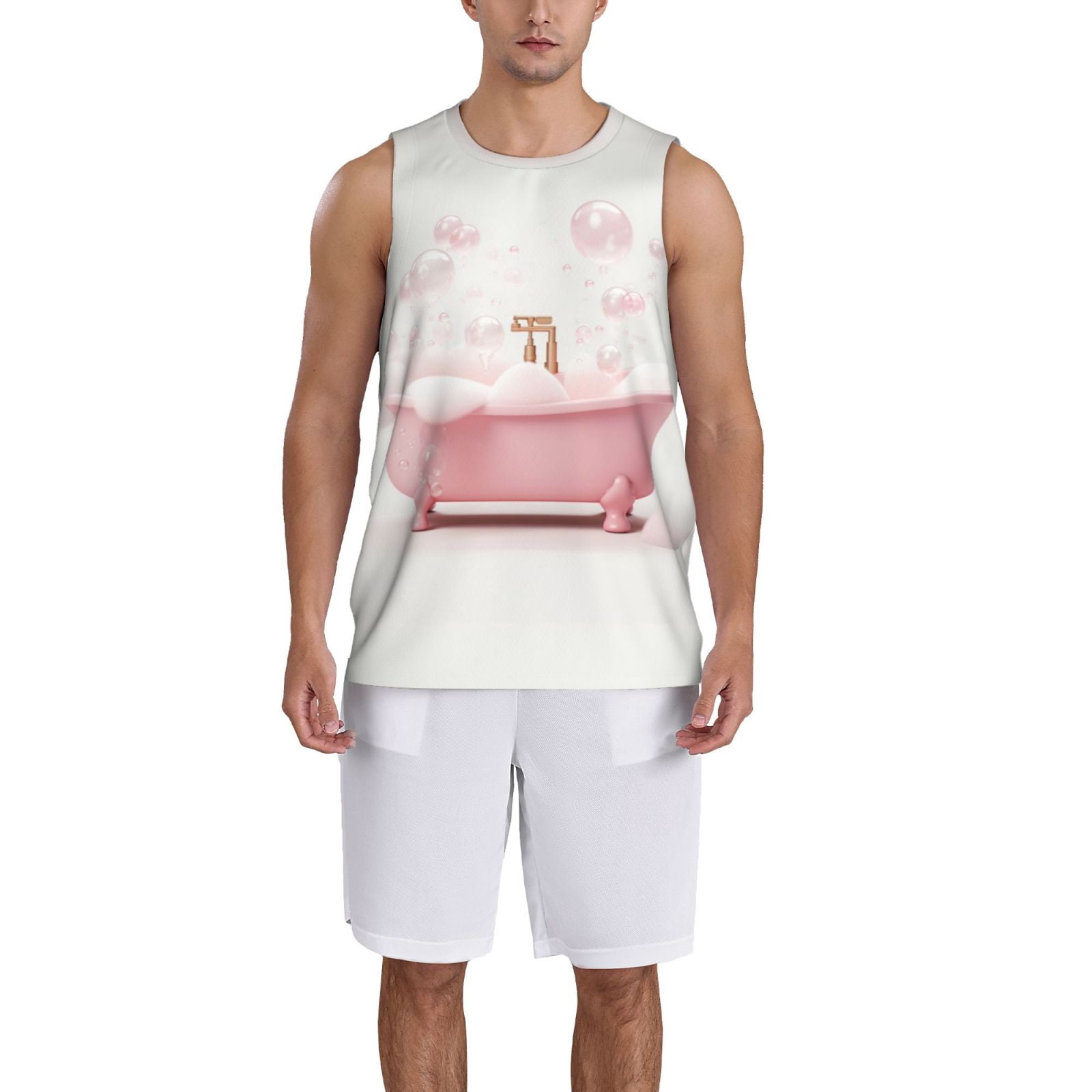Zeuib Cute Bathtub Jersey Shirt for Men,Mesh Athletic Practice Sports ...