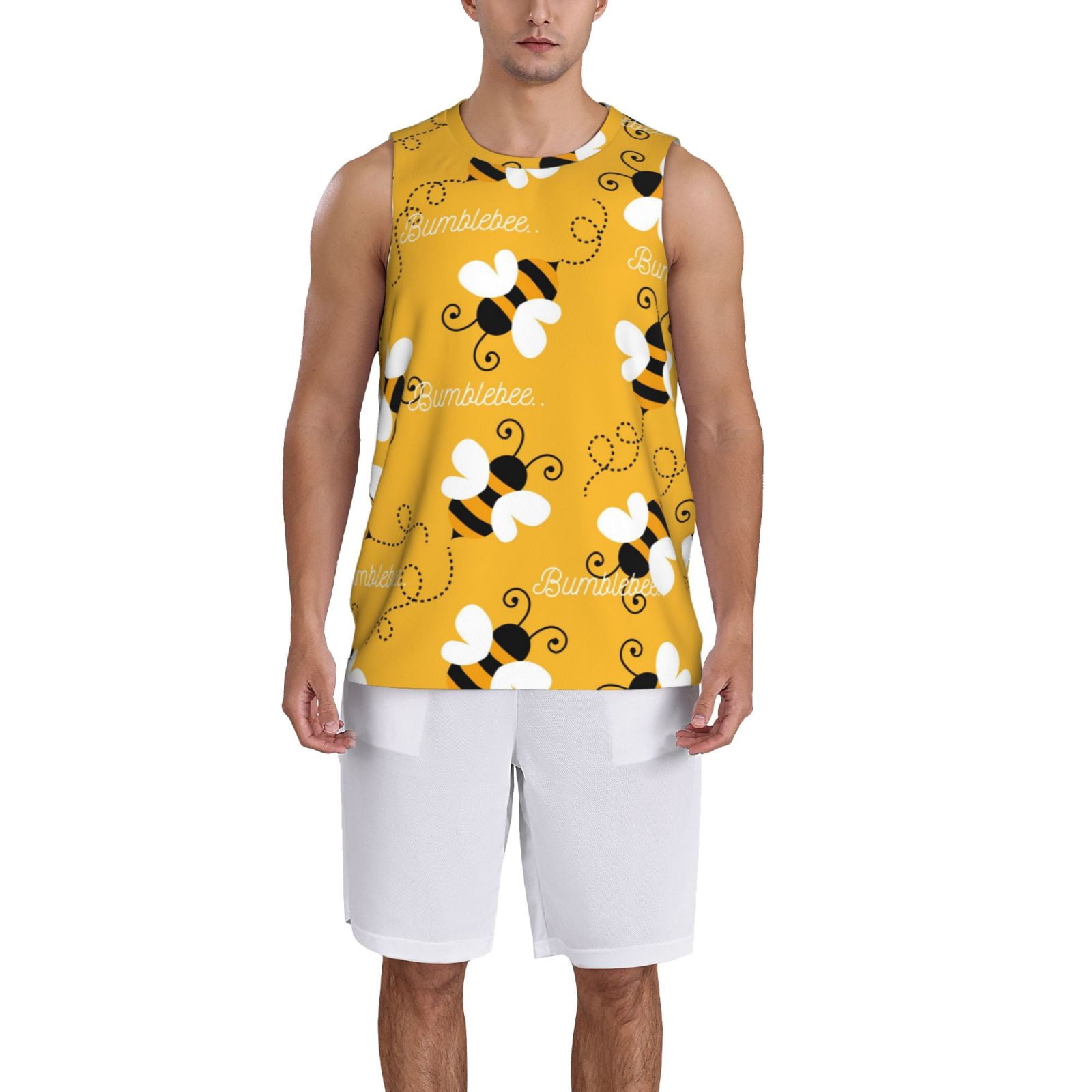 Zeuib Cute Bee Butterfly Yelllow Jersey Shirt for Men,Mesh Athletic ...