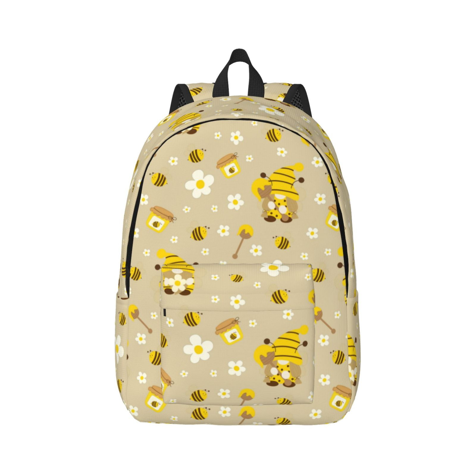 Zeuib Cute Bee Gnome 2 Stylish and Durable Canvas Backpack: Perfect for ...