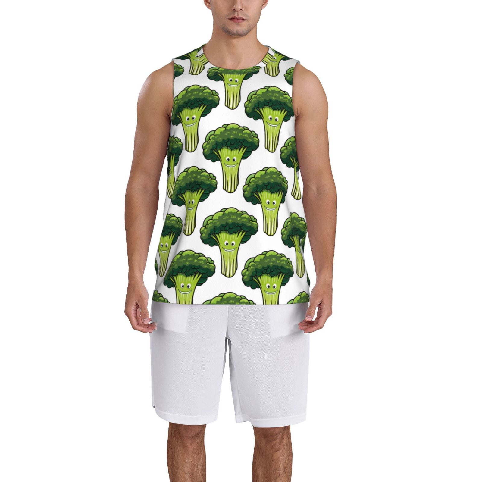 Zeuib Cute Broccoli Jersey Shirt for Men,Mesh Athletic Practice Sports ...