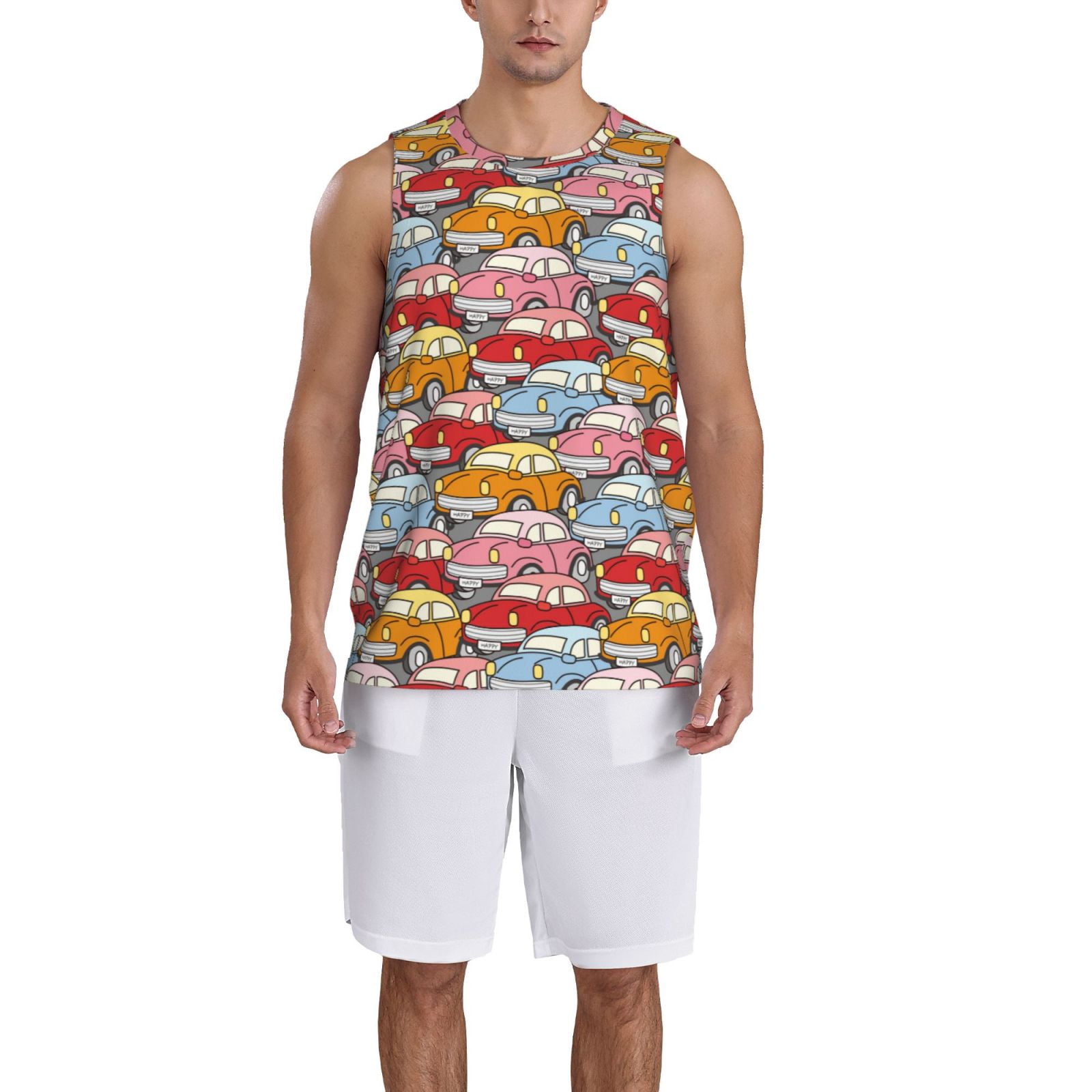 Zeuib Cute Cars Jersey Shirt for Men,Mesh Athletic Practice Sports ...