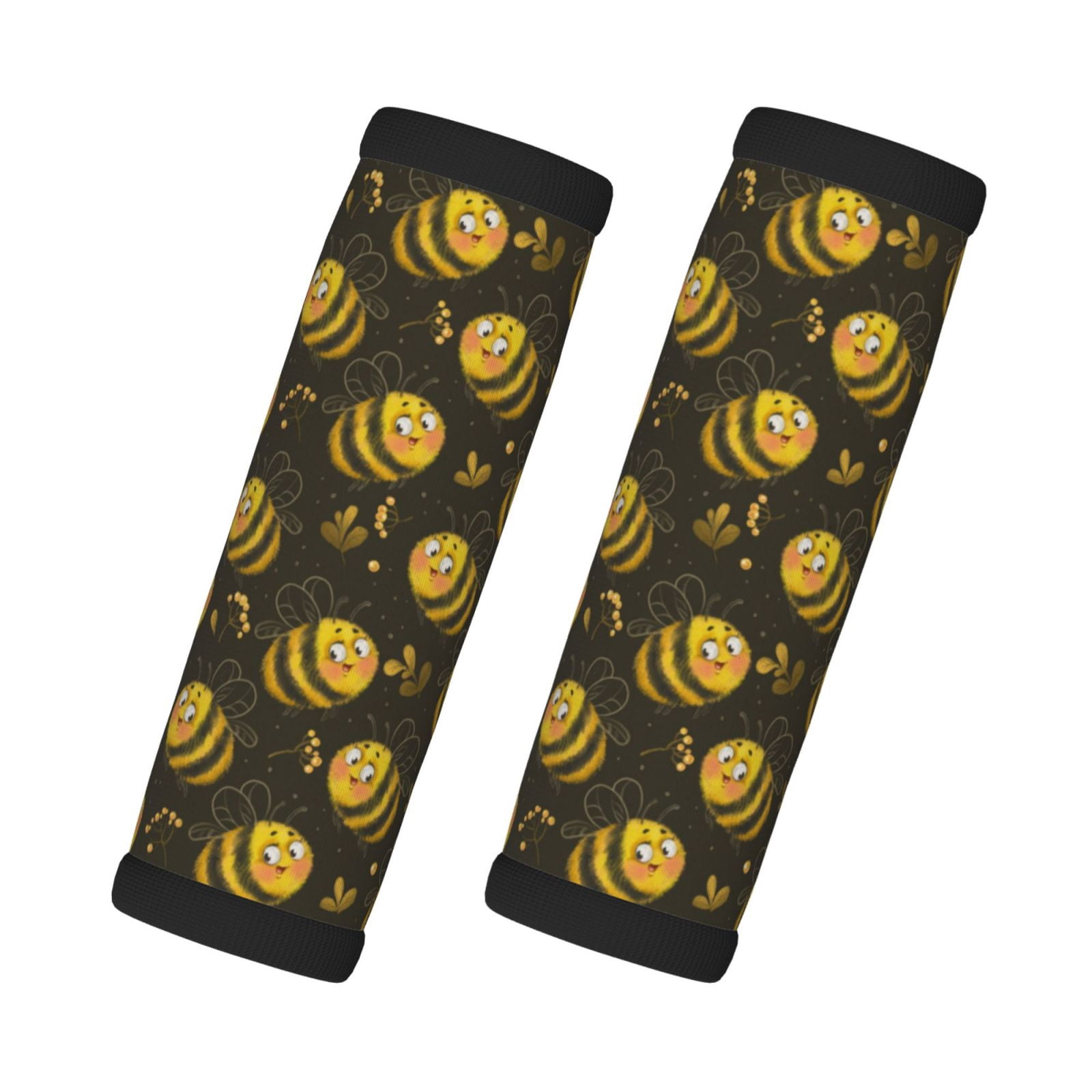 Zeuib Cute Cartoon Bees Print 2 Pack Luggage Handle Wraps for Suitcase ...