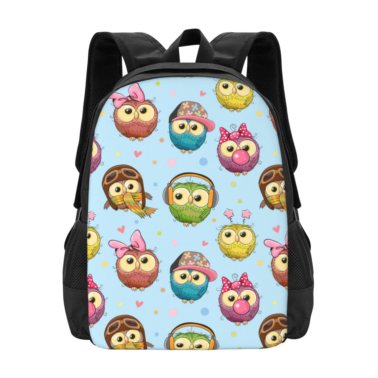 Zeuib Cute Cartoon Owls 3 Stylish and Lightweight Backpack: Perfect for ...