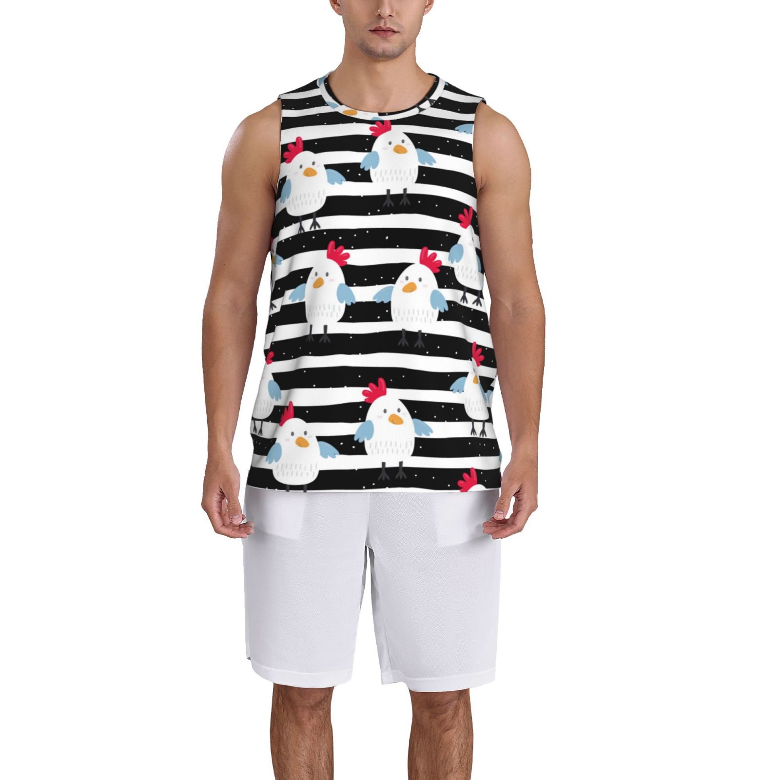 Zeuib Cute Chicken Jersey Shirt for Men,Mesh Athletic Practice Sports ...