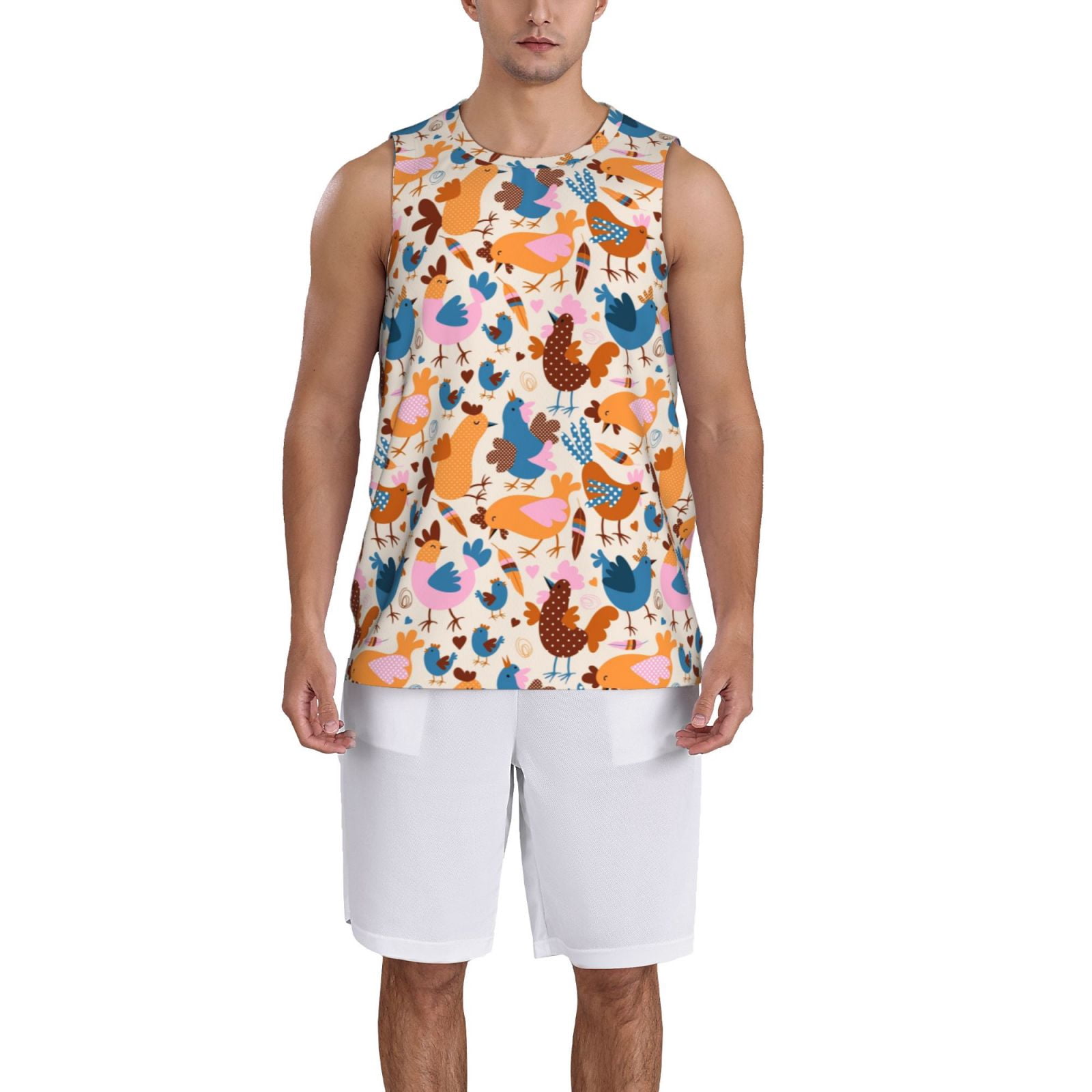 Zeuib Cute Chickens Jersey Shirt for Men,Mesh Athletic Practice Sports ...