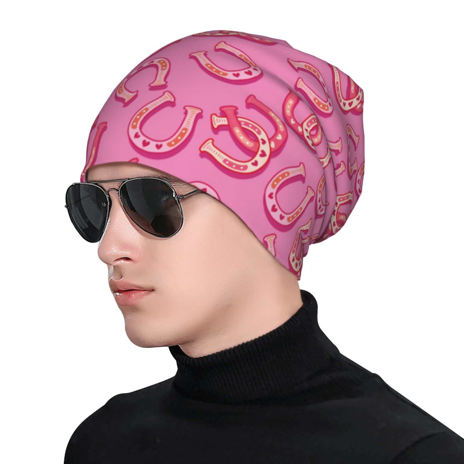 Zeuib Cute Cowgirl Printed Knit Cuffed Beanie,Unisex Beanie for Men and ...