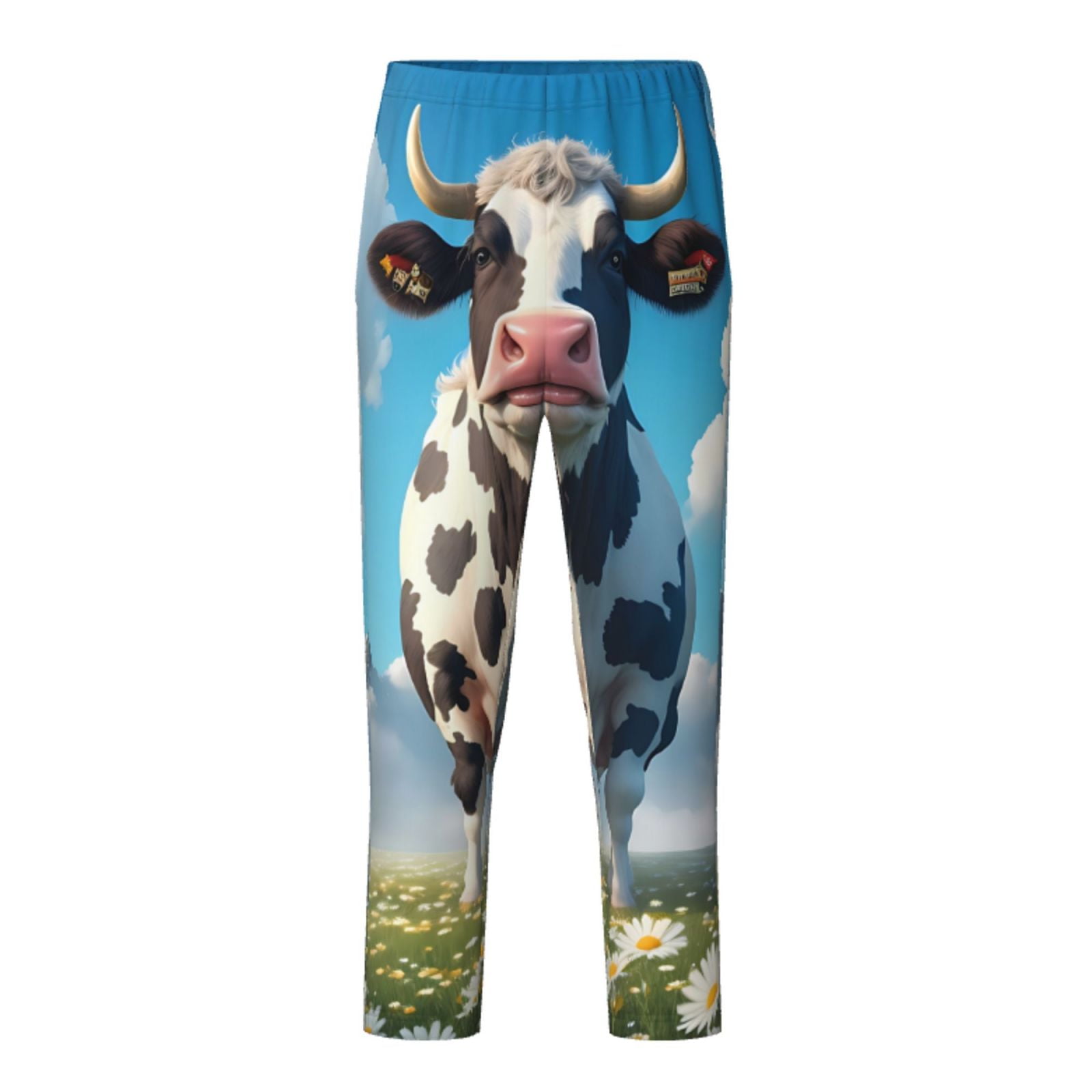 Zeuib Cute Daisy Cow A Print Pajama Pants for Girls Boys,PJ Bottoms for ...