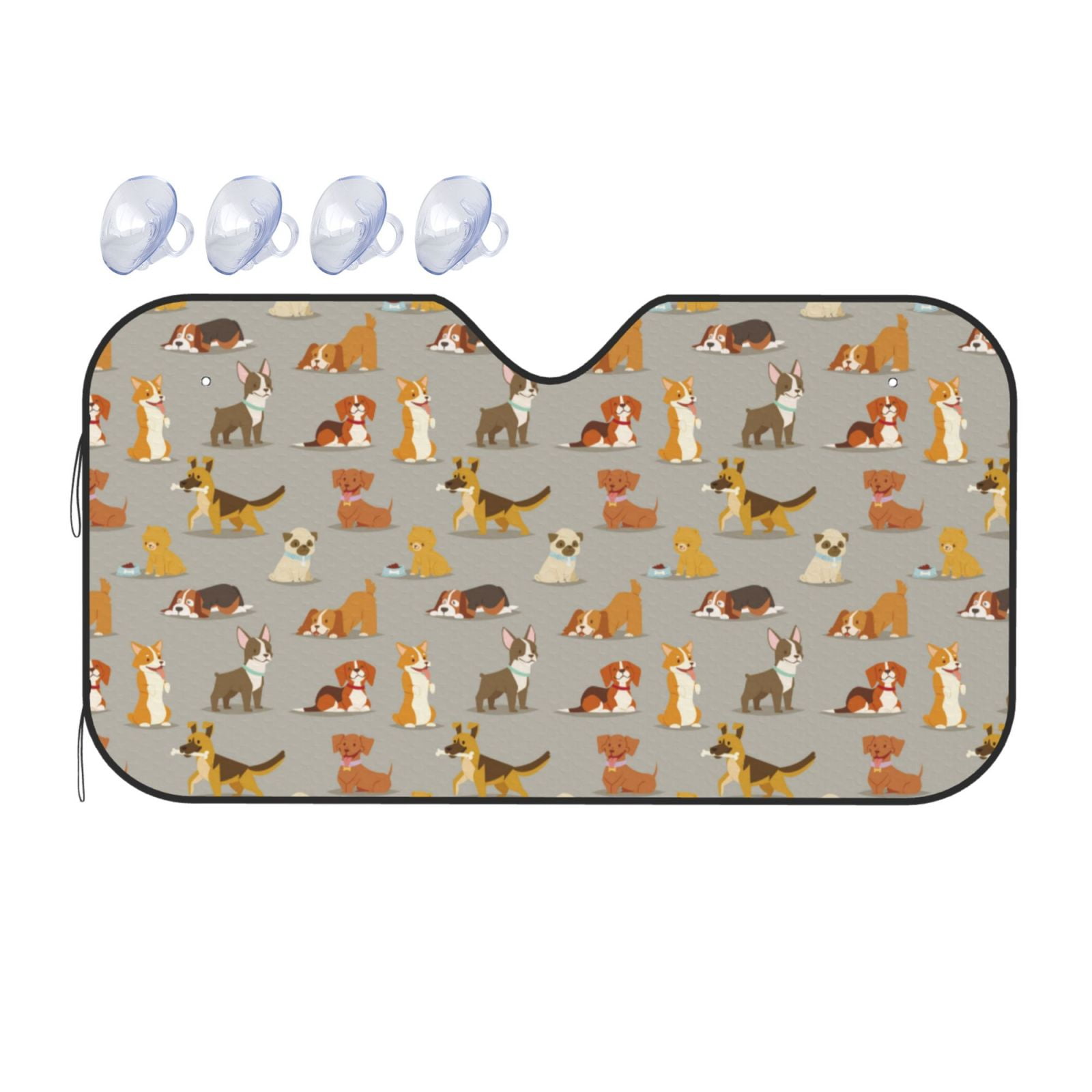 Zeuib Cute Dog Premium Car Sunshade: Superior Sun Protection and Heat ...