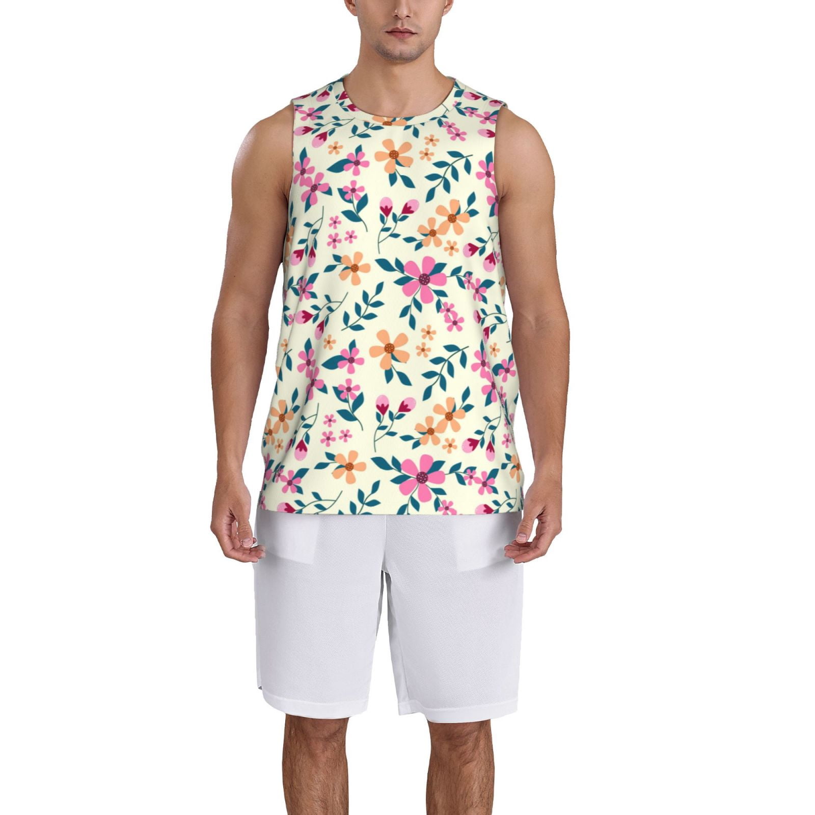 Zeuib Cute Flower Jersey Shirt for Men,Mesh Athletic Practice Sports ...