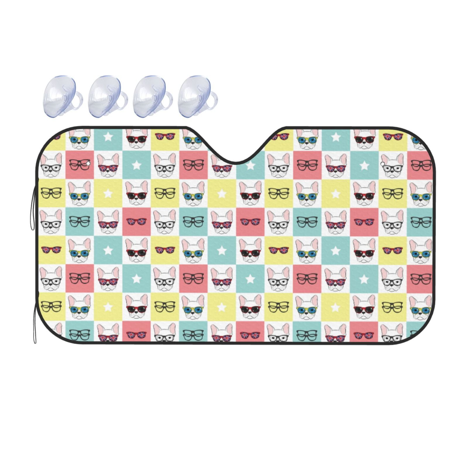 Zeuib Cute French Bulldog Premium Car Sunshade: Superior Sun Protection ...