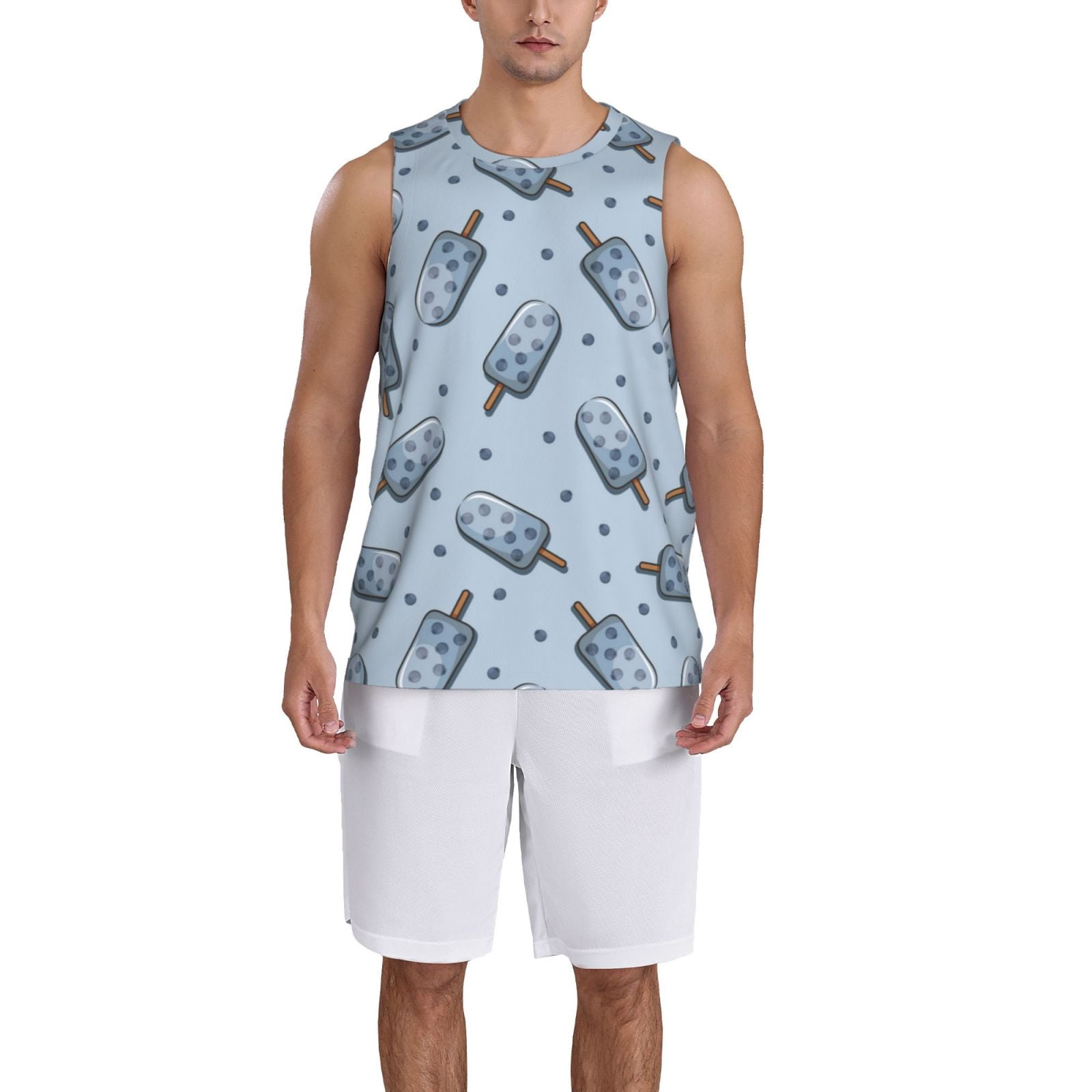 Zeuib Cute Ice Cream Jersey Shirt for Men,Mesh Athletic Practice Sports ...