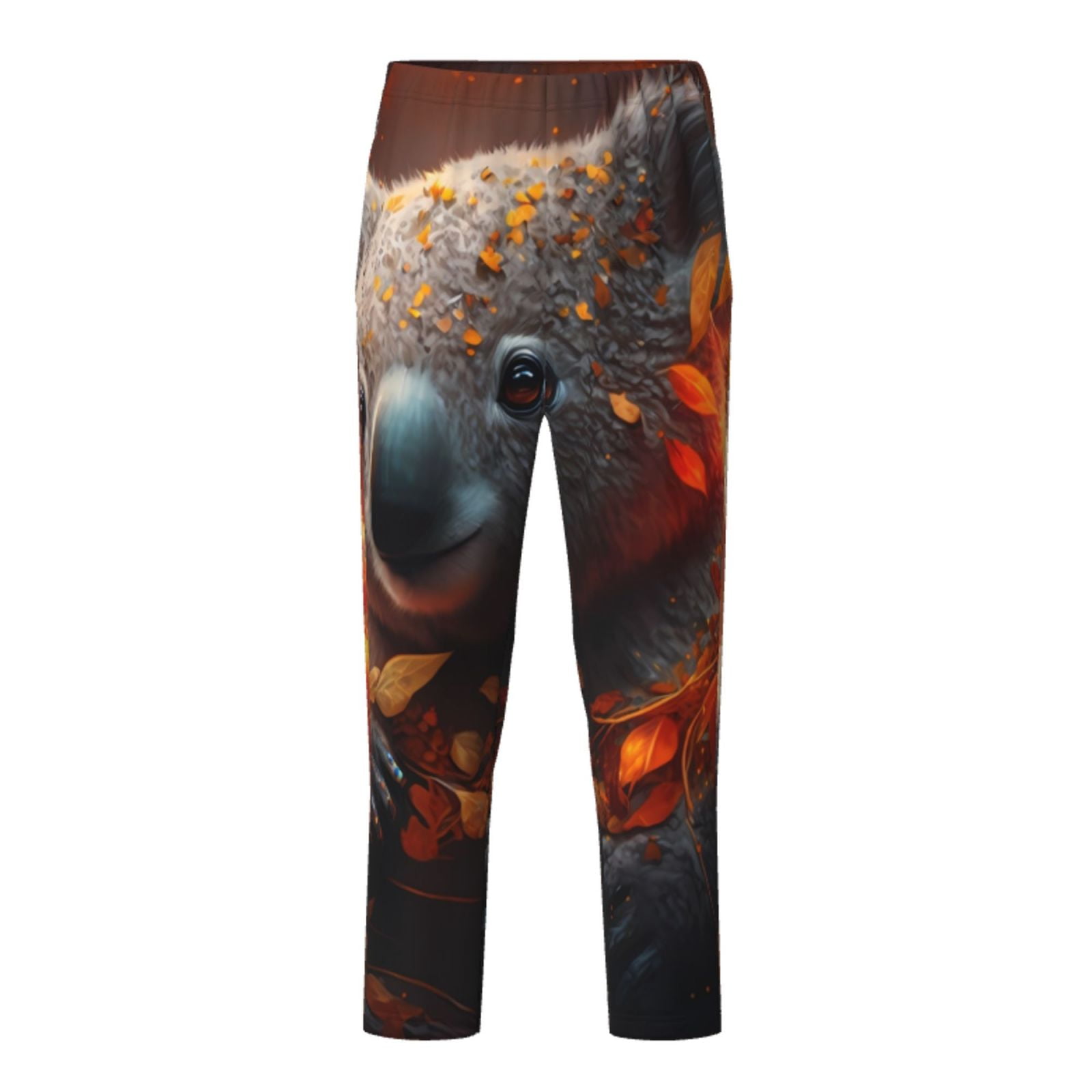 Zeuib Cute Maple Leaf Koala Print Pajama Pants for Girls Boys,PJ ...