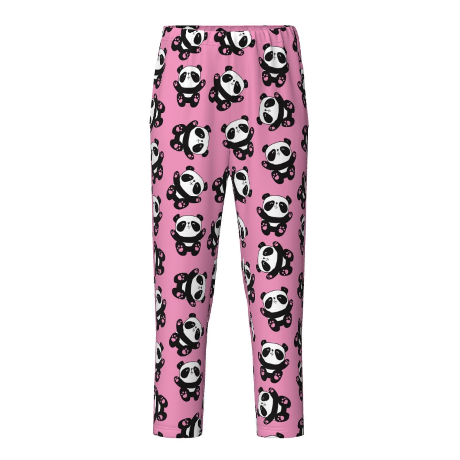 Zeuib Cute Panda Print Pajama Pants for Girls Boys,PJ Bottoms for Kids ...