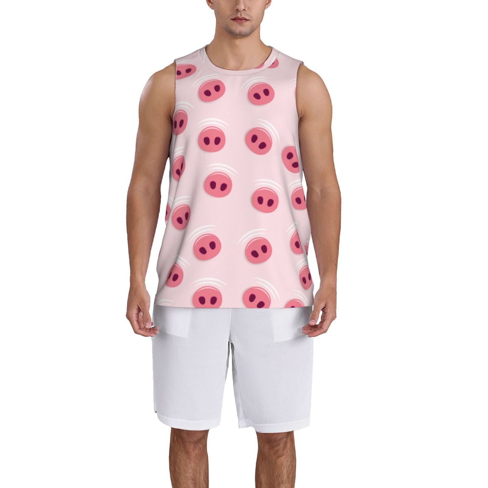 Zeuib Cute Pig Nose Jersey Shirt for Men,Mesh Athletic Practice Sports ...