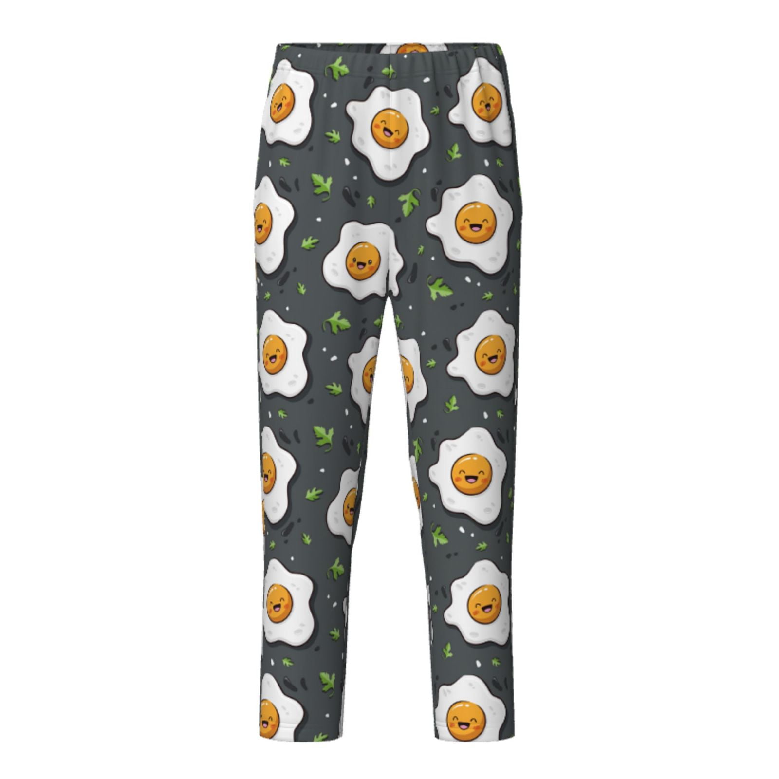 Zeuib Cute Poached Eggs Print Pajama Pants for Girls Boys,PJ Bottoms ...