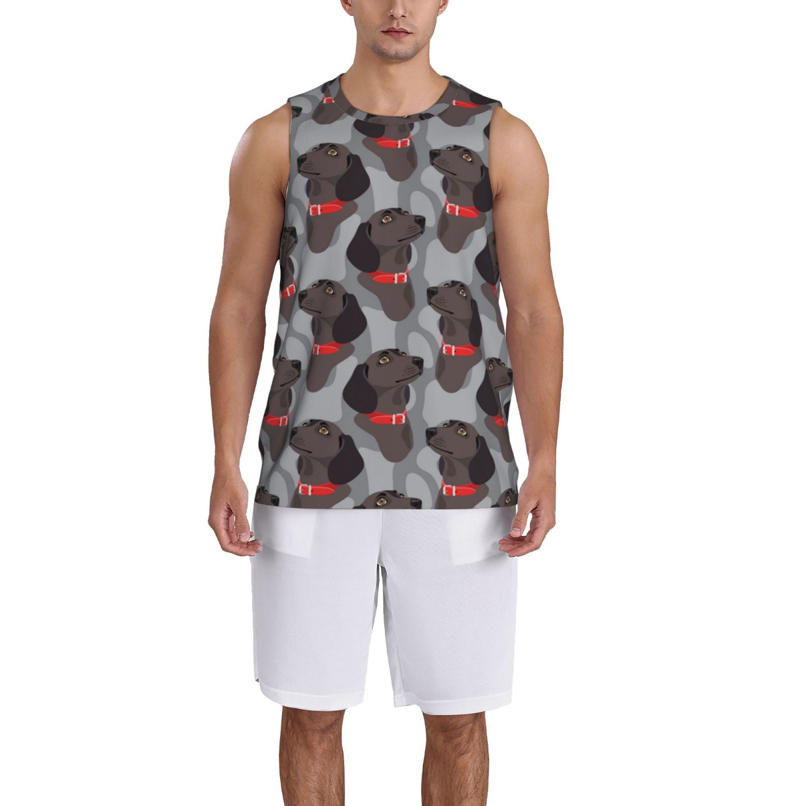 Zeuib Cute Puppy Black Jersey Shirt for Men,Mesh Athletic Practice ...