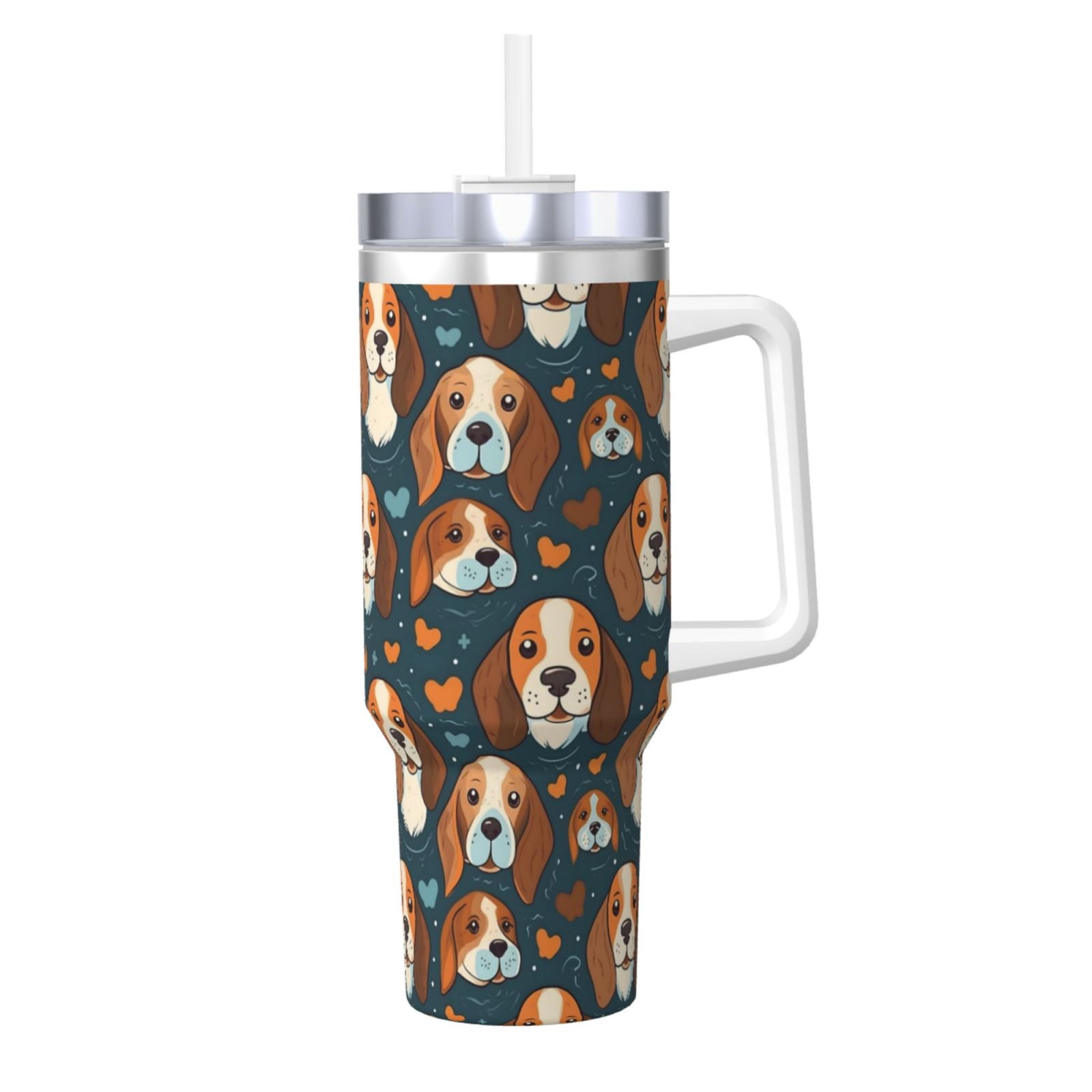 Zeuib Cute Puppy Printed Insulated Stainless Steel Hot/Cold Coffee Cup ...