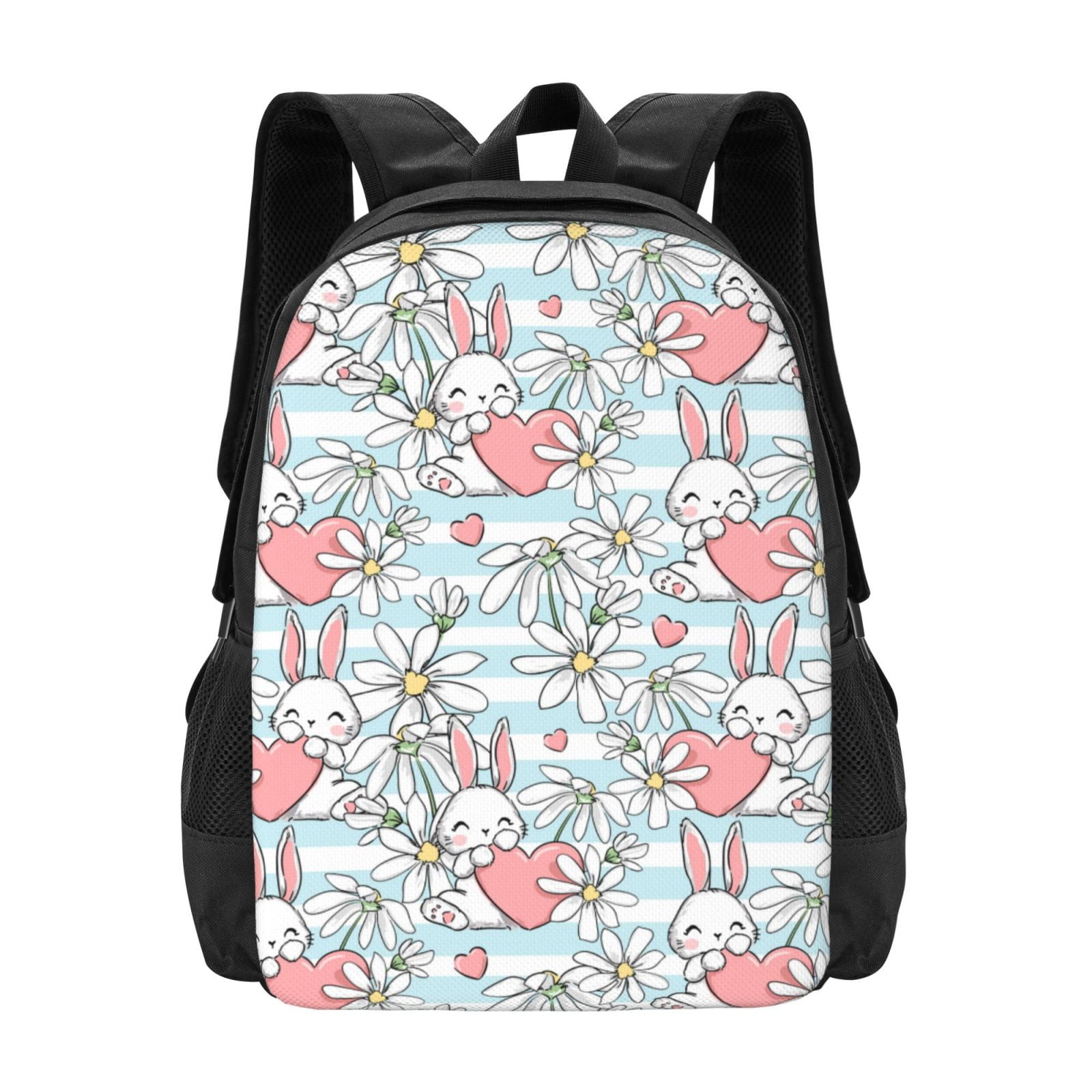 Zeuib Cute Rabbit And Heart Stylish and Lightweight Backpack: Perfect ...