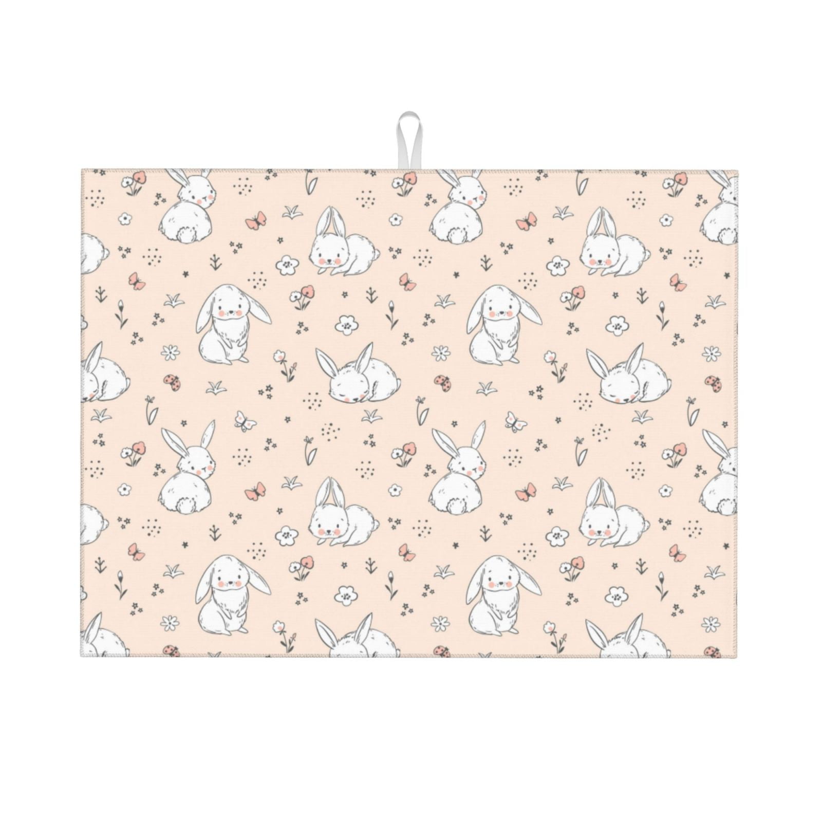 Zeuib Cute Rabbit Dish Drainer Kitchen Counter, Kitchen Drying Mat,Heat ...