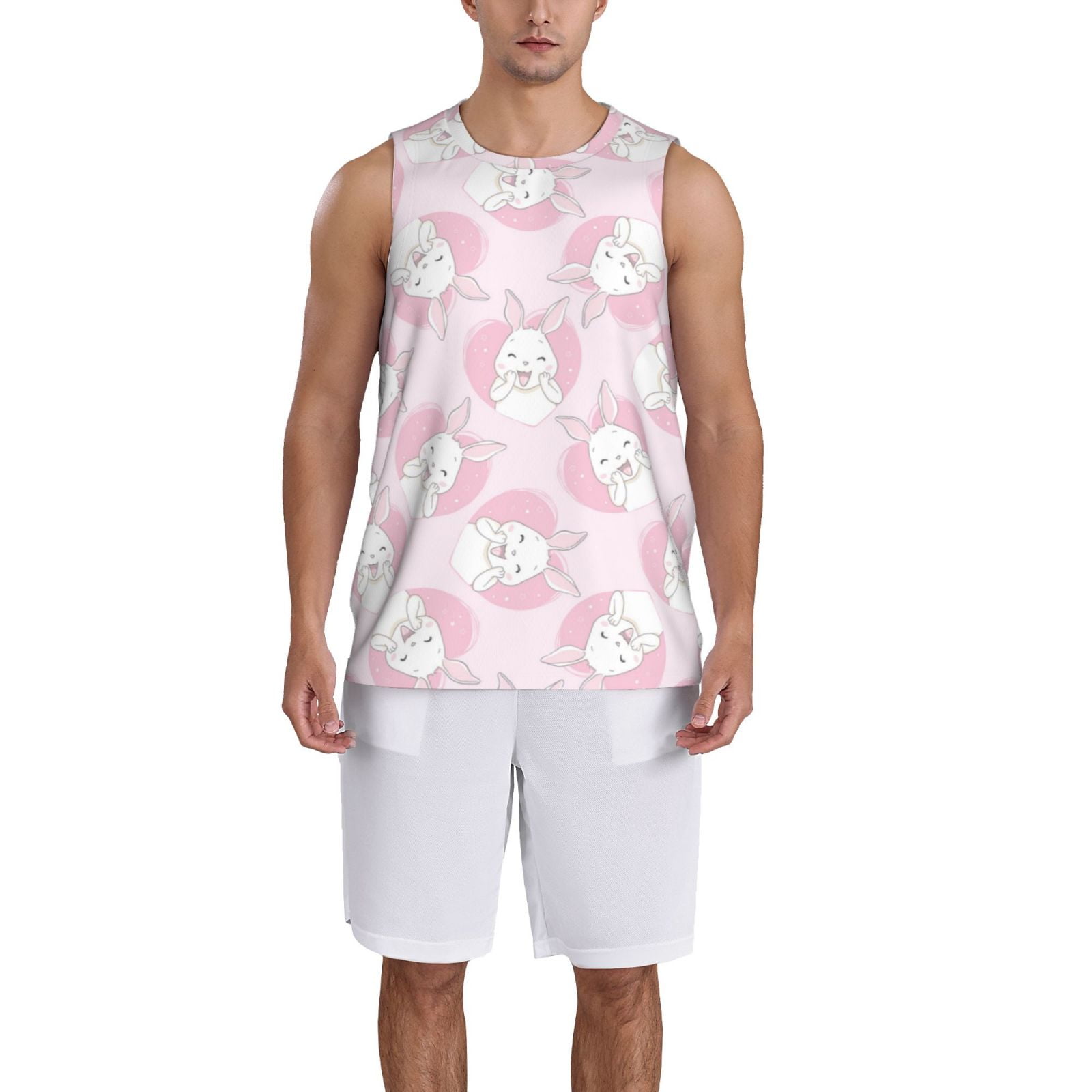 Zeuib Cute Rabbit Jersey Shirt for Men,Mesh Athletic Practice Sports ...
