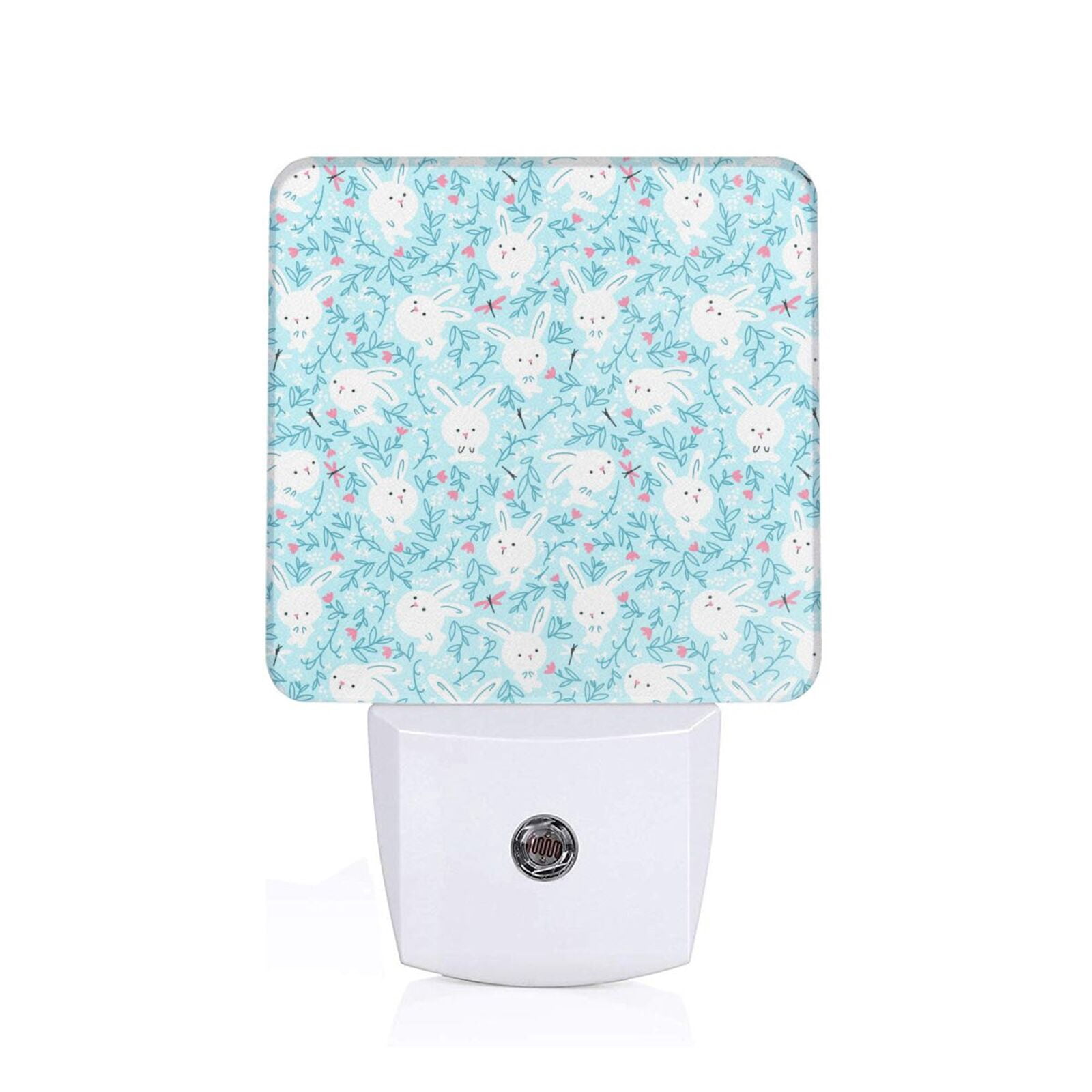 Zeuib Cute Rabbit LED Night Light,Plug in Night Light with Dusk to Dawn ...