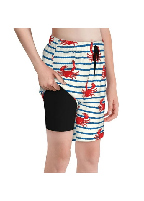 Cauagu Cute Cartoon Zebra Print Mens Swim Trunks Quick Dry Board Shorts ...