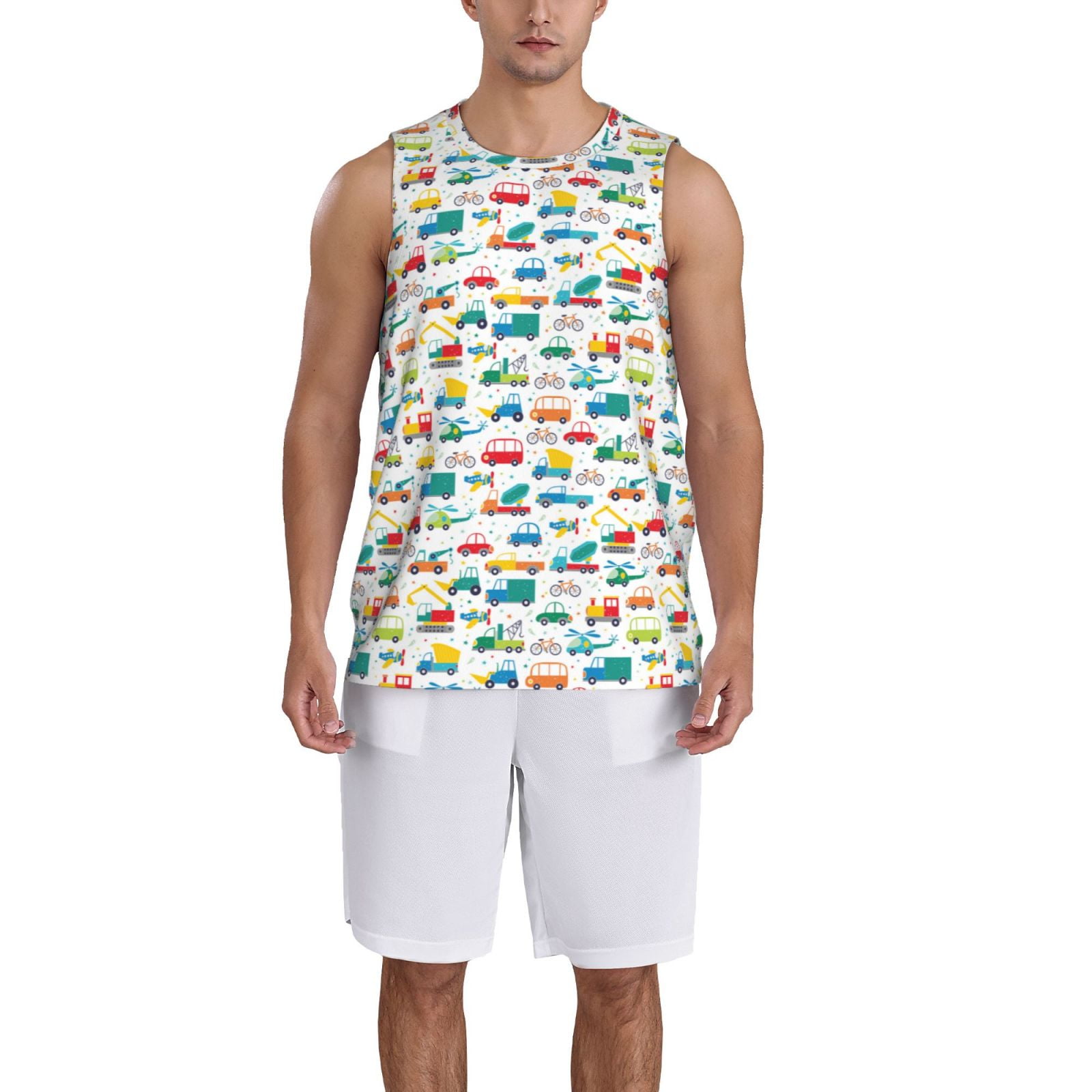 Zeuib Cute Transport Jersey Shirt for Men,Mesh Athletic Practice Sports ...