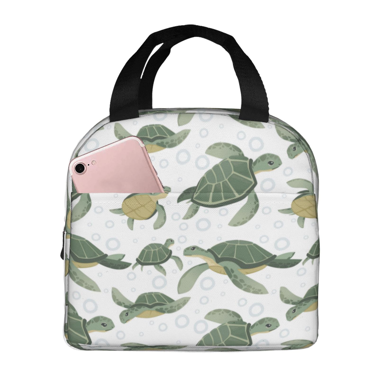 Zeuib Cute Turtle Insulated Lunch Bag for Men & Women, Reusable ...