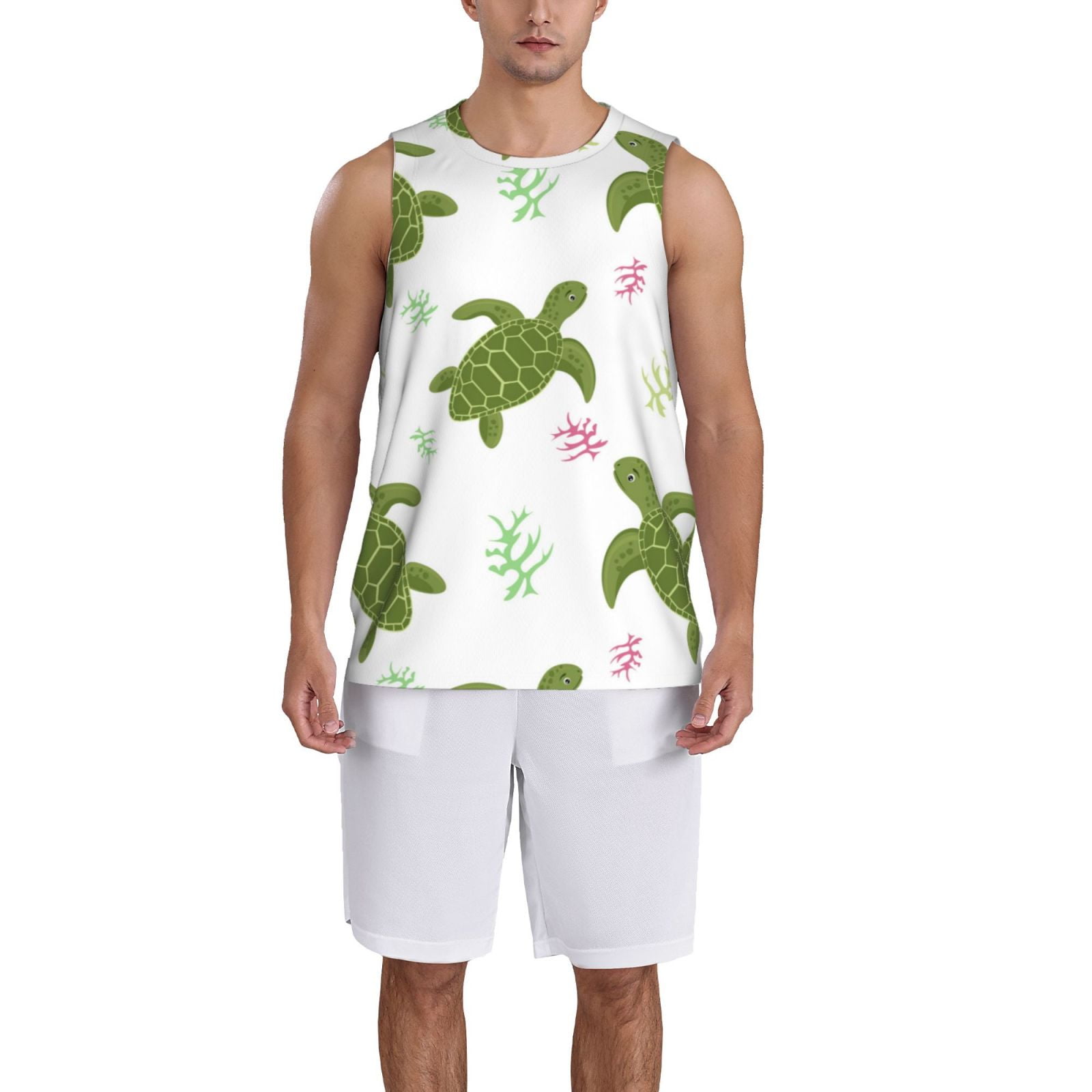 Zeuib Cute Turtle Jersey Shirt for Men,Mesh Athletic Practice Sports ...