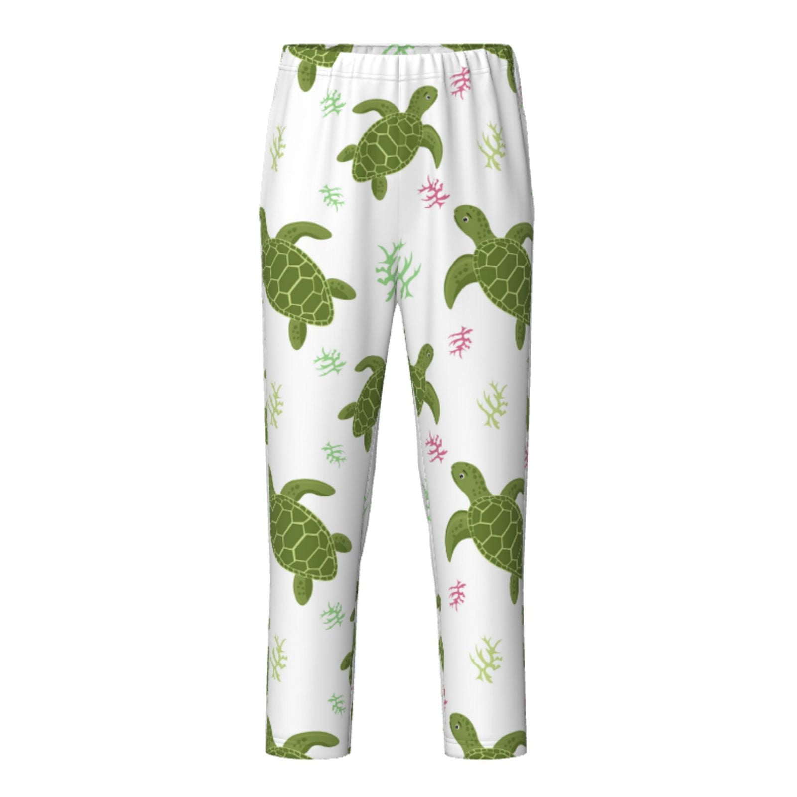Zeuib Cute Turtle Print Pajama Pants for Girls Boys,PJ Bottoms for Kids ...