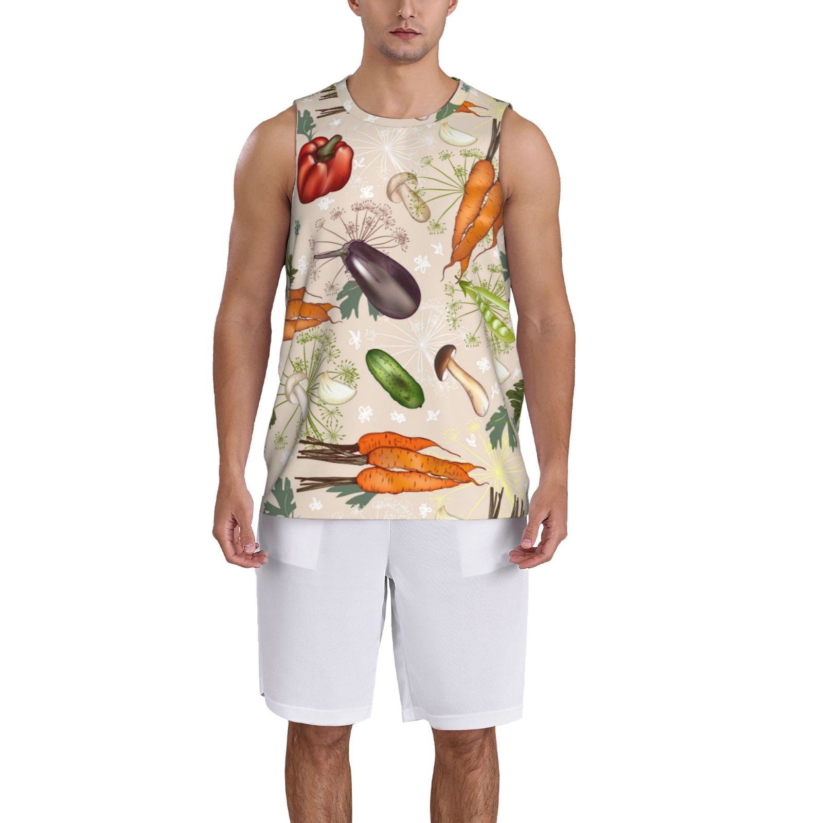 Zeuib Cute Vegetables Jersey Shirt for Men,Mesh Athletic Practice ...