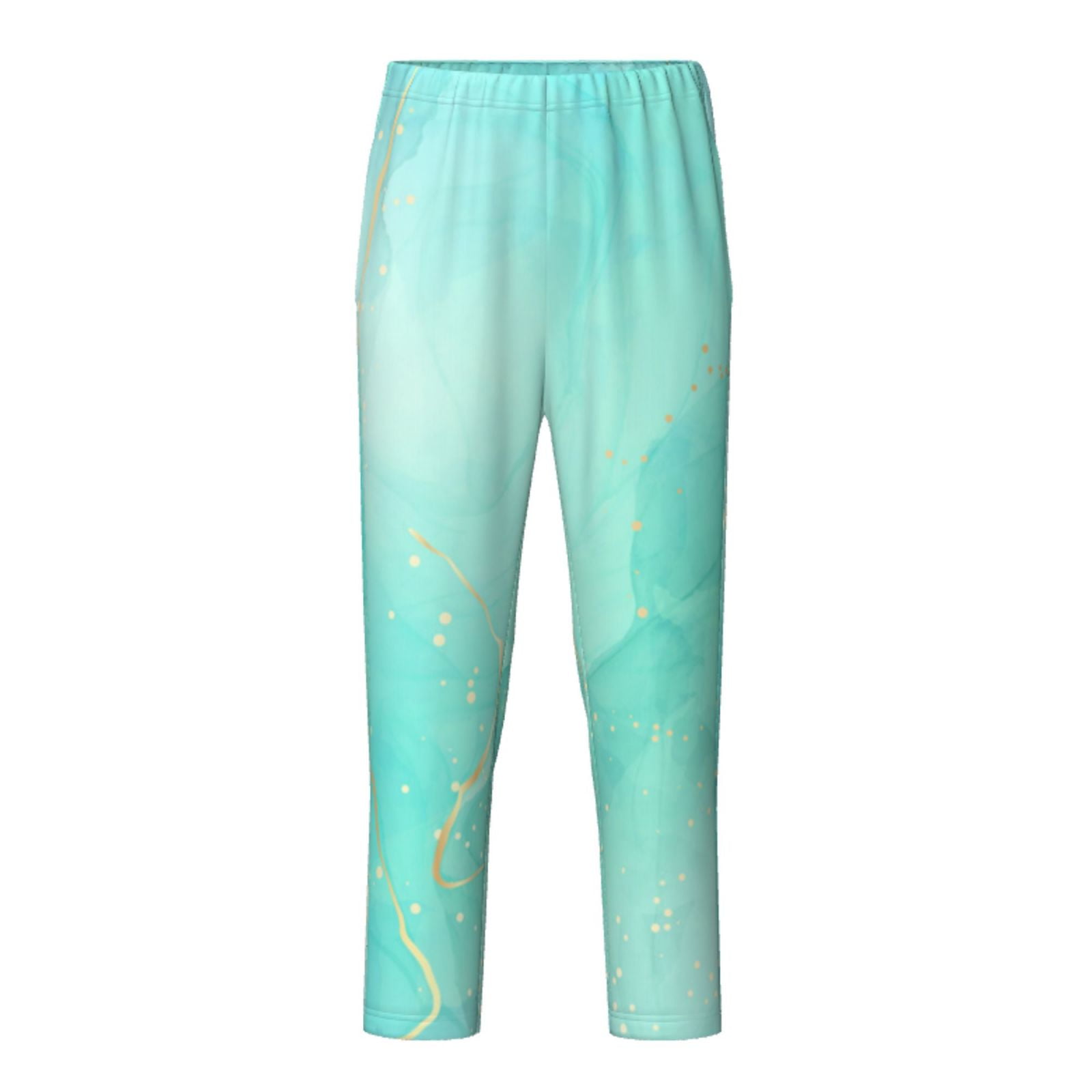 Zeuib Cyan Mint Marble Print Pajama Pants for Girls Boys,PJ Bottoms for ...